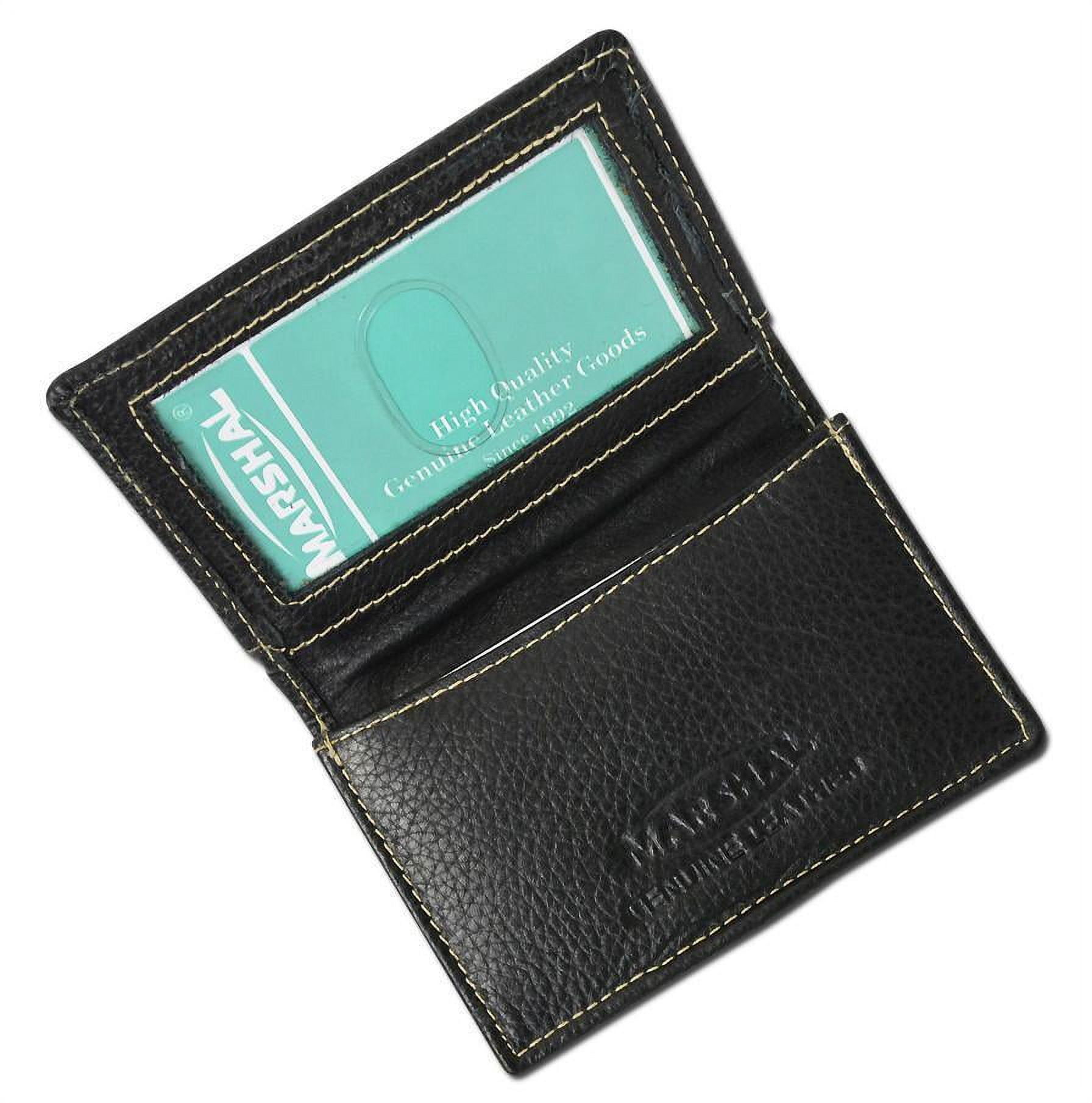 Premium Soft Leather Black Business Card Holder 960070 - Walmart.com