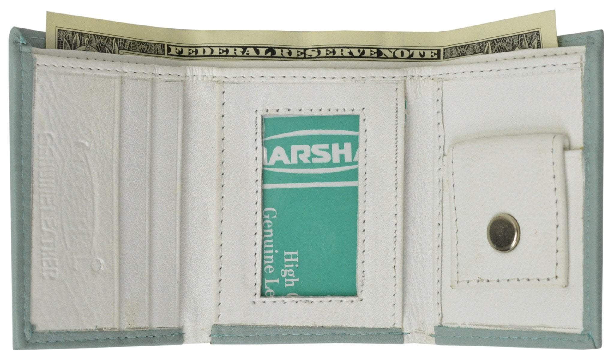 Premium Soft Leather Childrens Trifold Wallet Kids Bicolor Wallet Gift ...