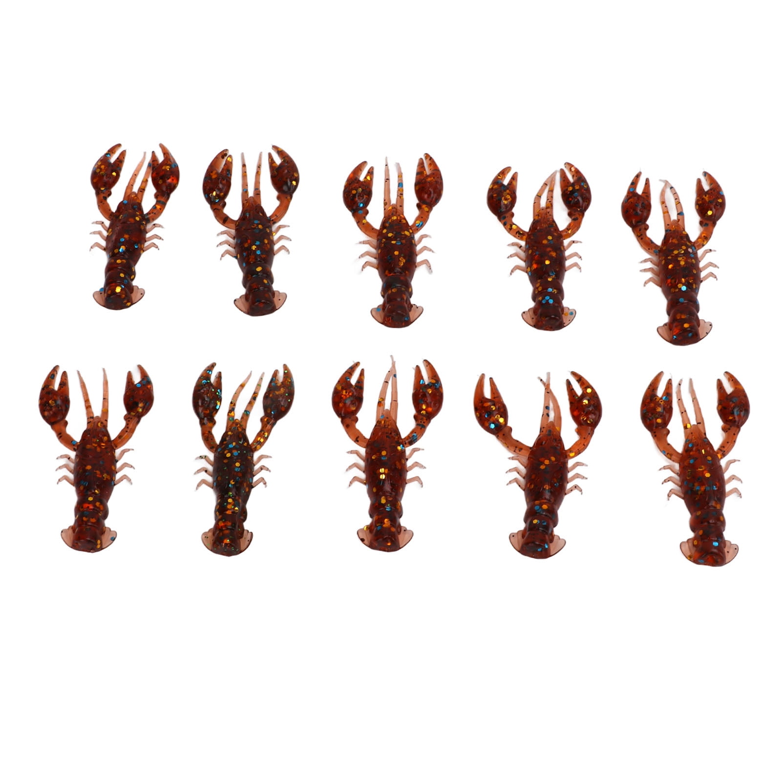 Premium Soft Shrimp Lures, 10pc Crawdad Bait, Attracts Fish With ...
