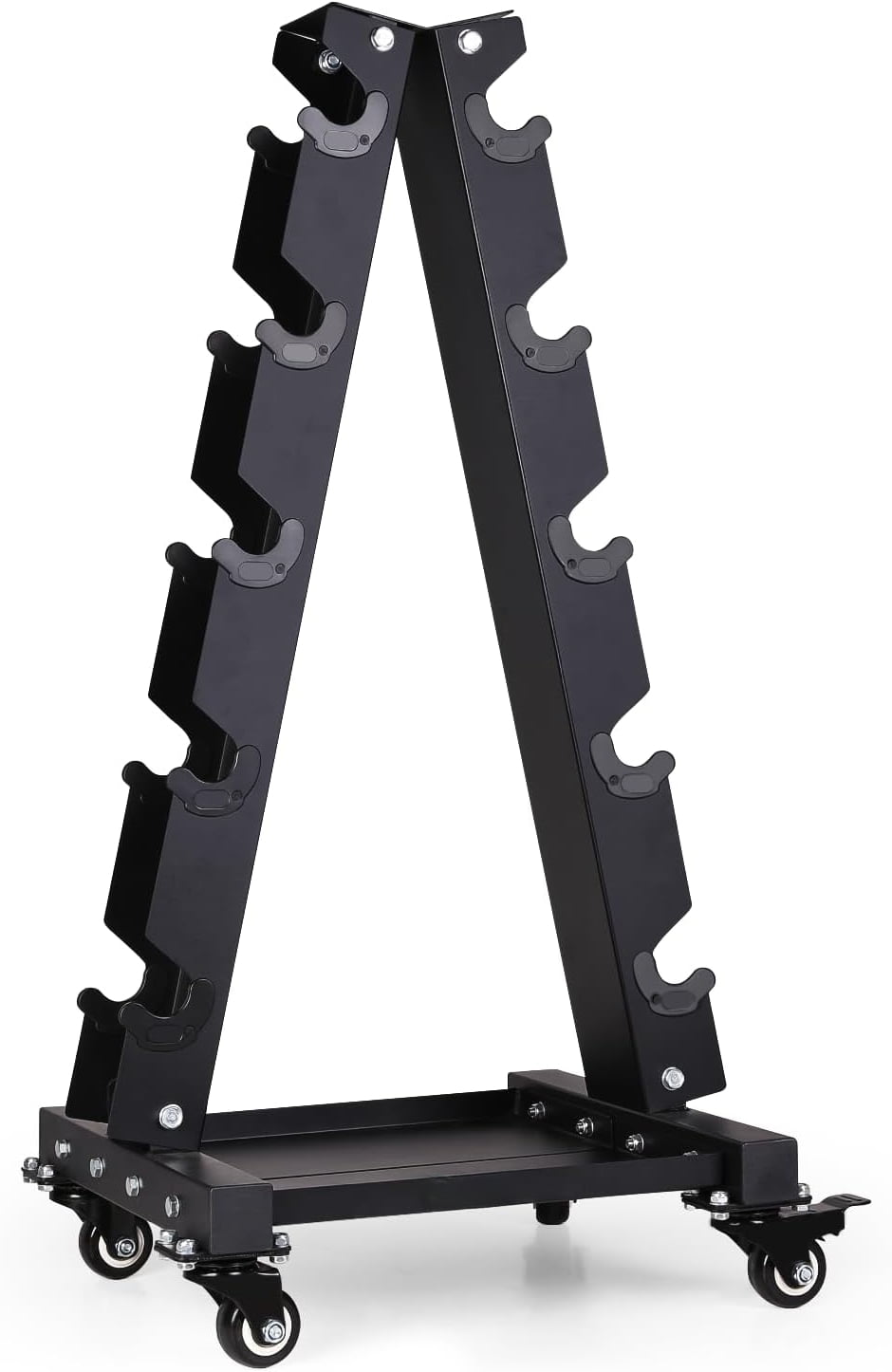 Premium Solid Steel Dumbbell Rack Stand Only, A-Frame Portable Weight ...