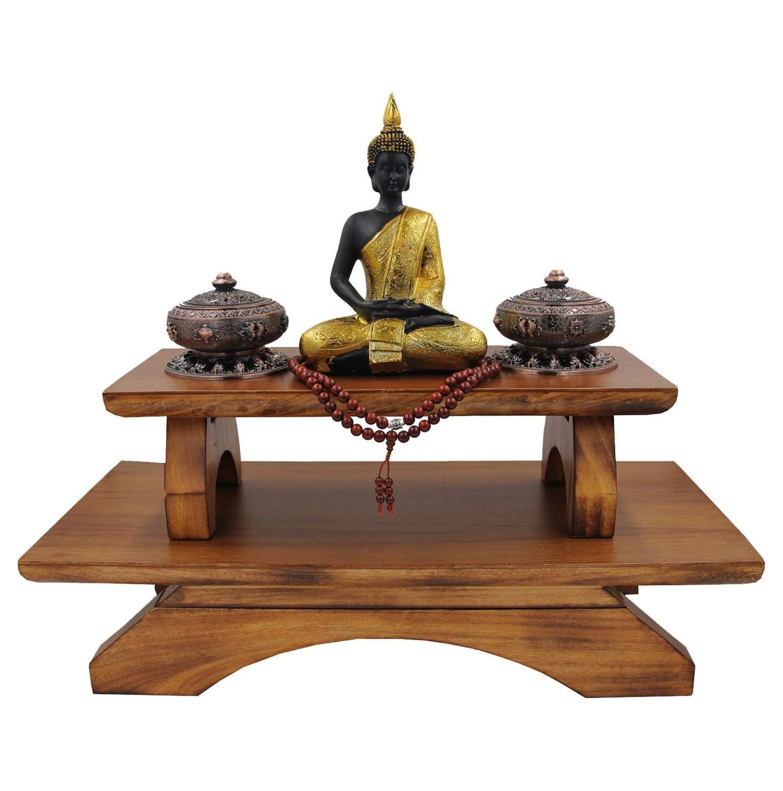 Premium Solid Wood Hand Carved Personal Shrine Altar Meditation Table ...