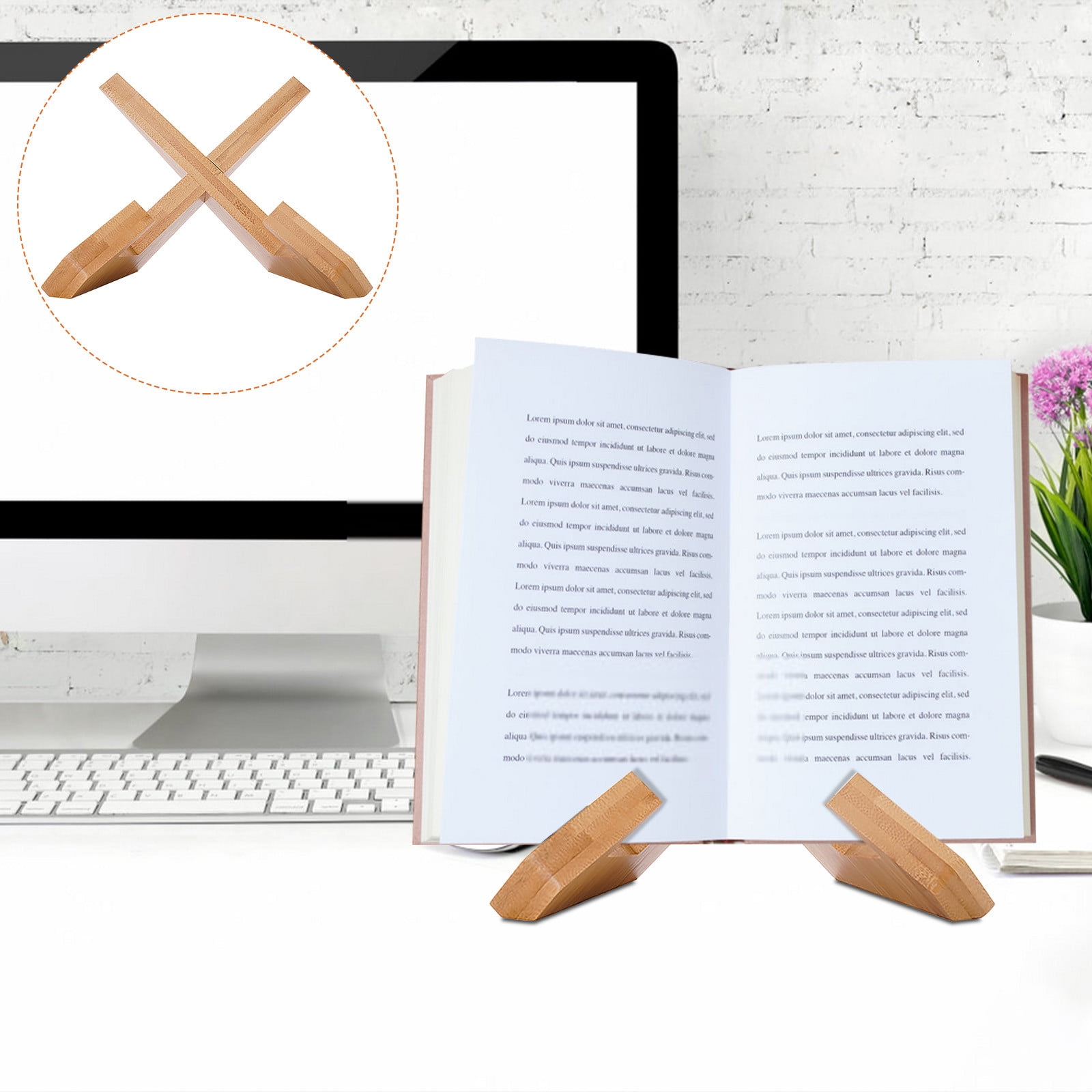 Premium Solid Wood Recipe Book Stand | Adjustable Reading Angle ...