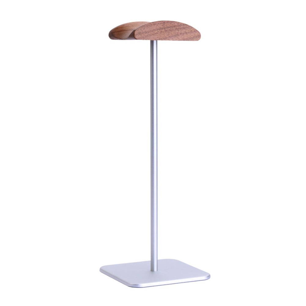 Premium Solid Wood and Aluminum Headset Stand with Walnut Ear Stand ...