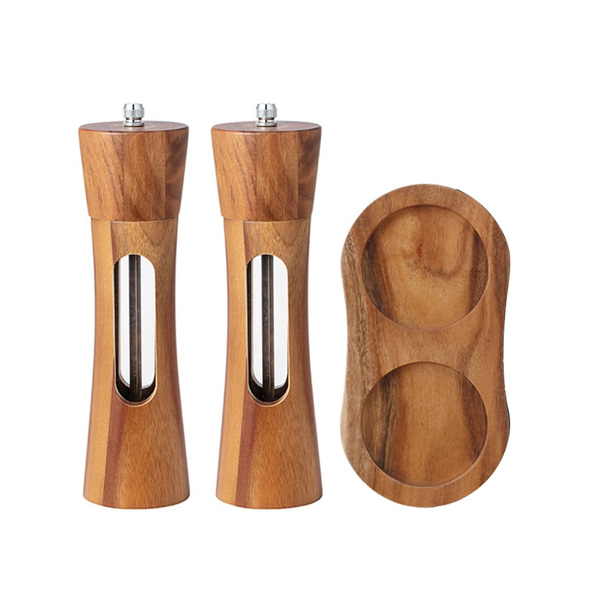 Premium Spice Grinder Duo for Aromatic Seasoning Wooden Salt & Pepper ...