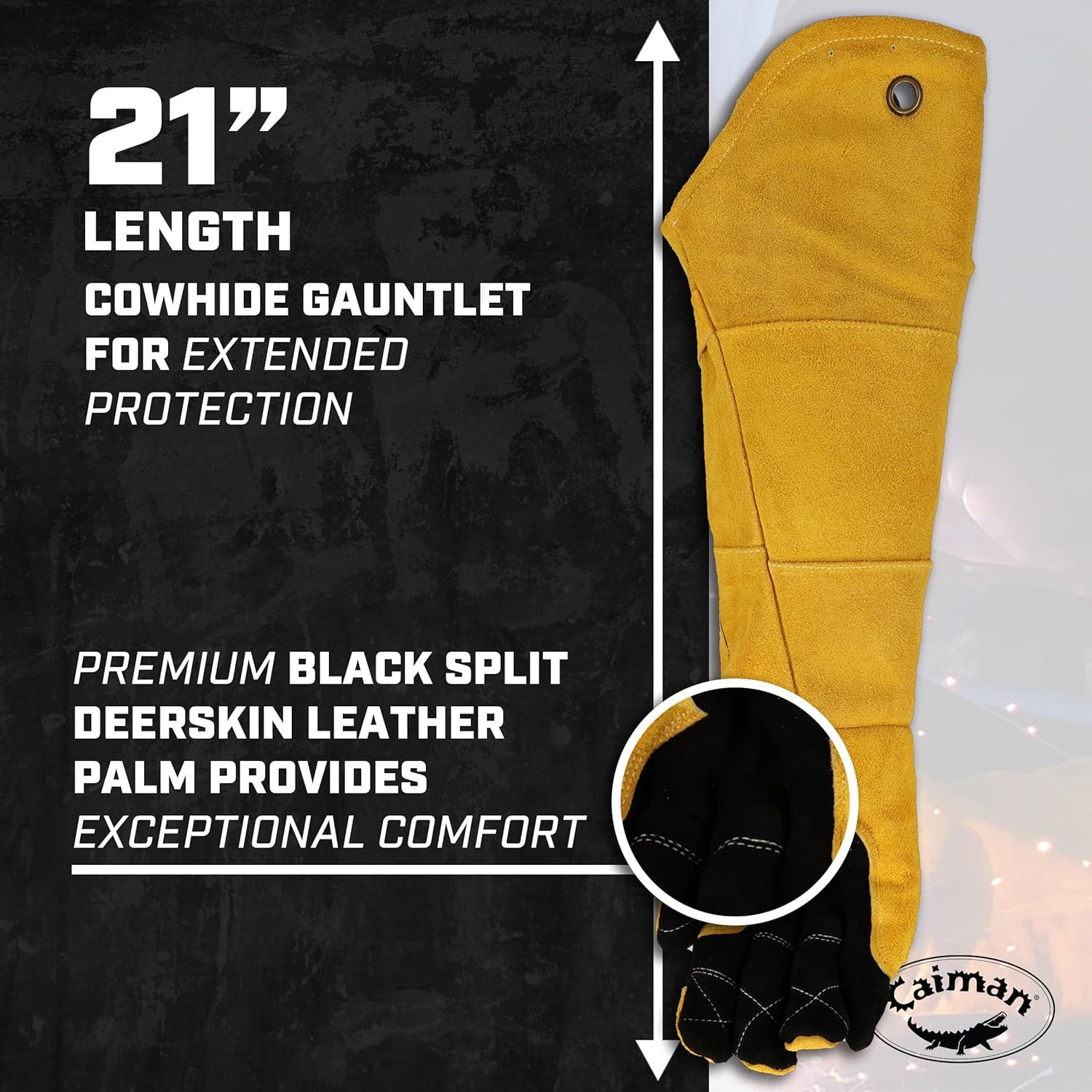 Premium Split Deerskin MIG/Stick Welding Gloves with Fleece/Foam ...