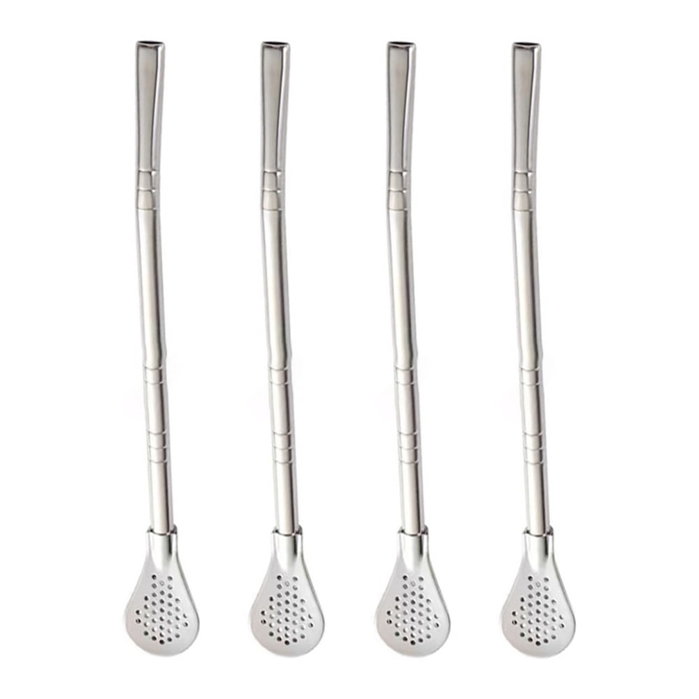 Premium Spoons Straw Stainless Steel Drinking Stirring Spoon Head ...