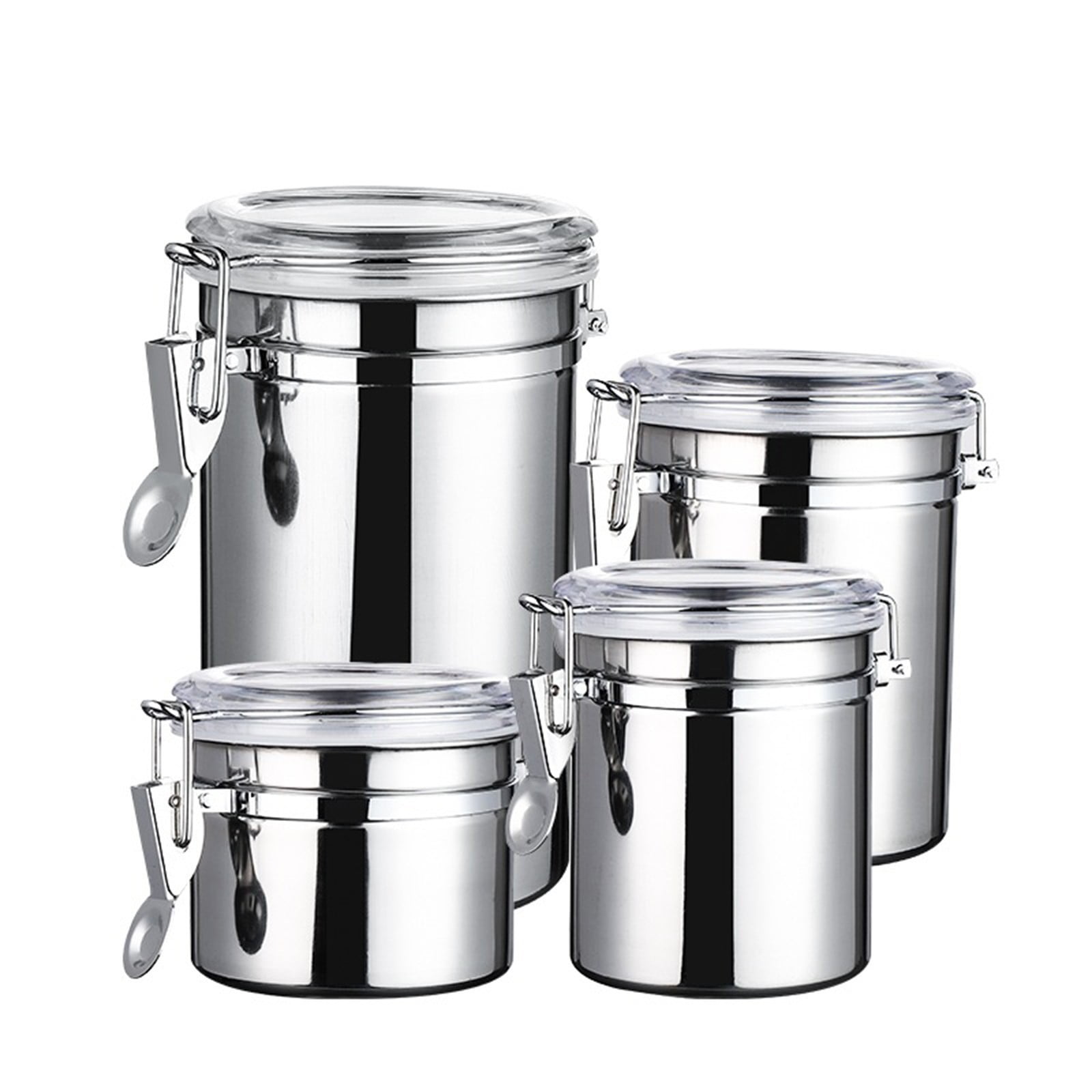 Premium Stainless Steel Airtight Storage Canister | Vacuum Seal Buckle ...