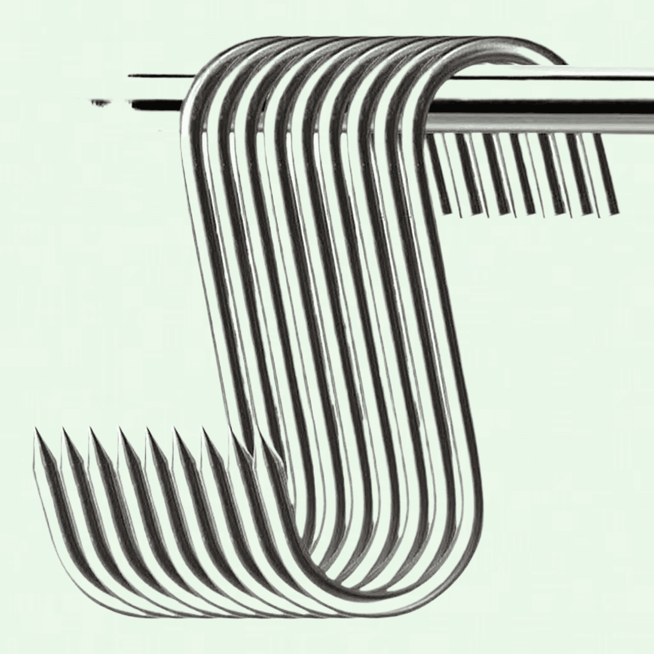 Premium Stainless Steel Butcher's Hook Set, 5.12'' Meat Hooks, 20PCS ...