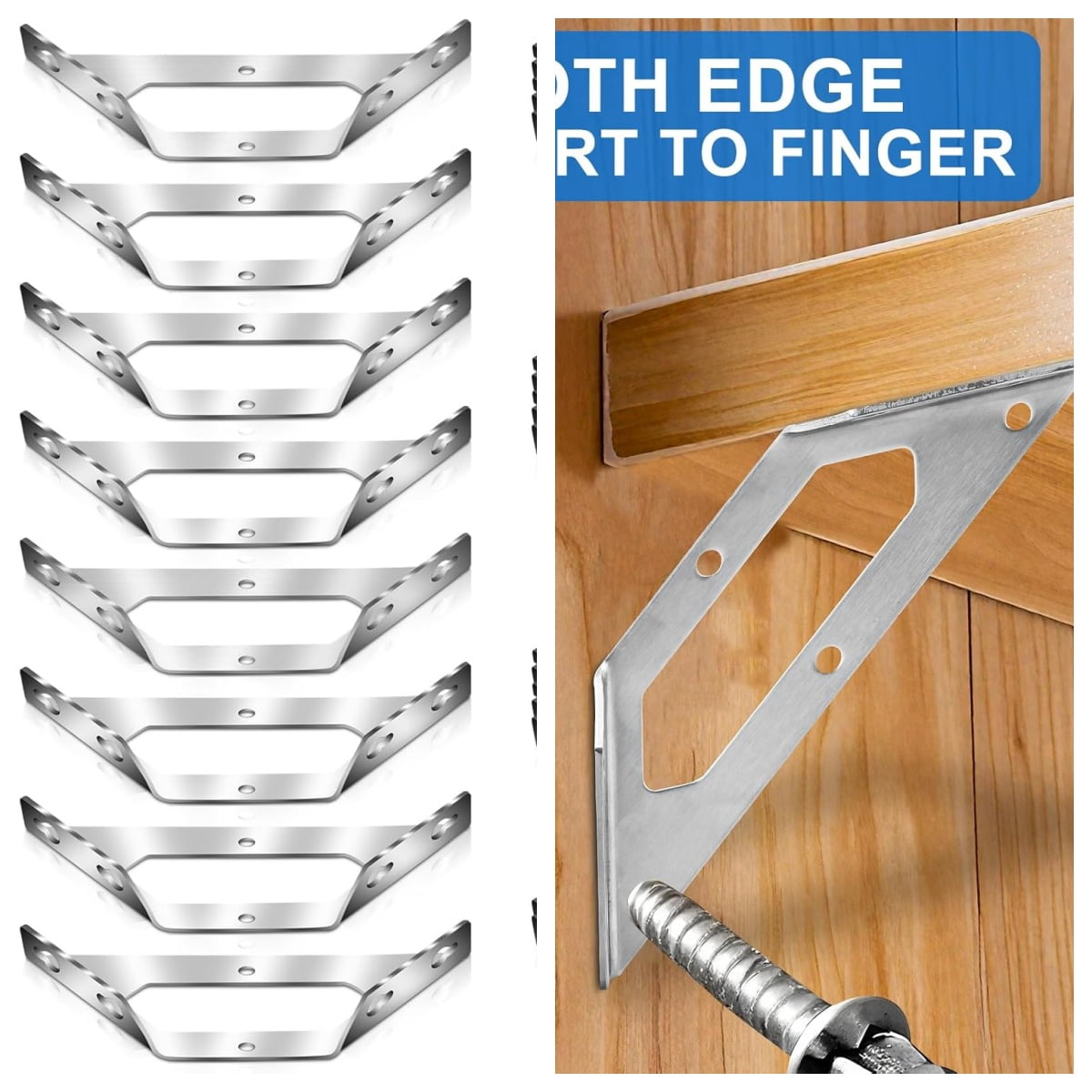Premium Stainless Steel Corner Brackets for Wood Frame 20-Pack, Heavy ...