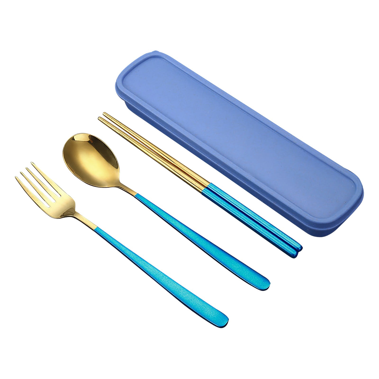 Premium Stainless Steel Cutlery Set Portable 4-Piece Travel Utensils ...