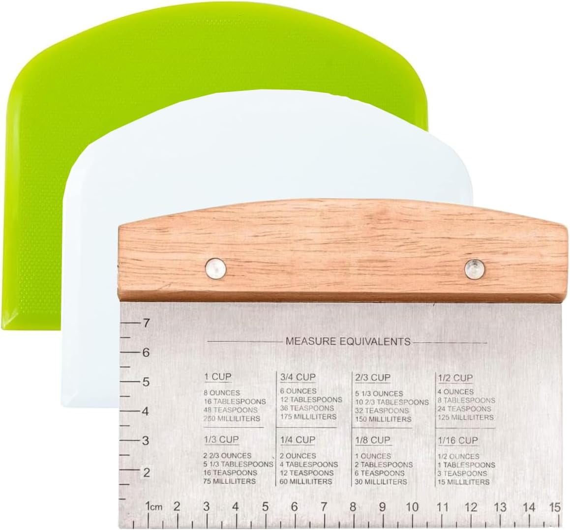 Premium Stainless Steel Dough Cutter and Scraper - Versatile Kitchen ...