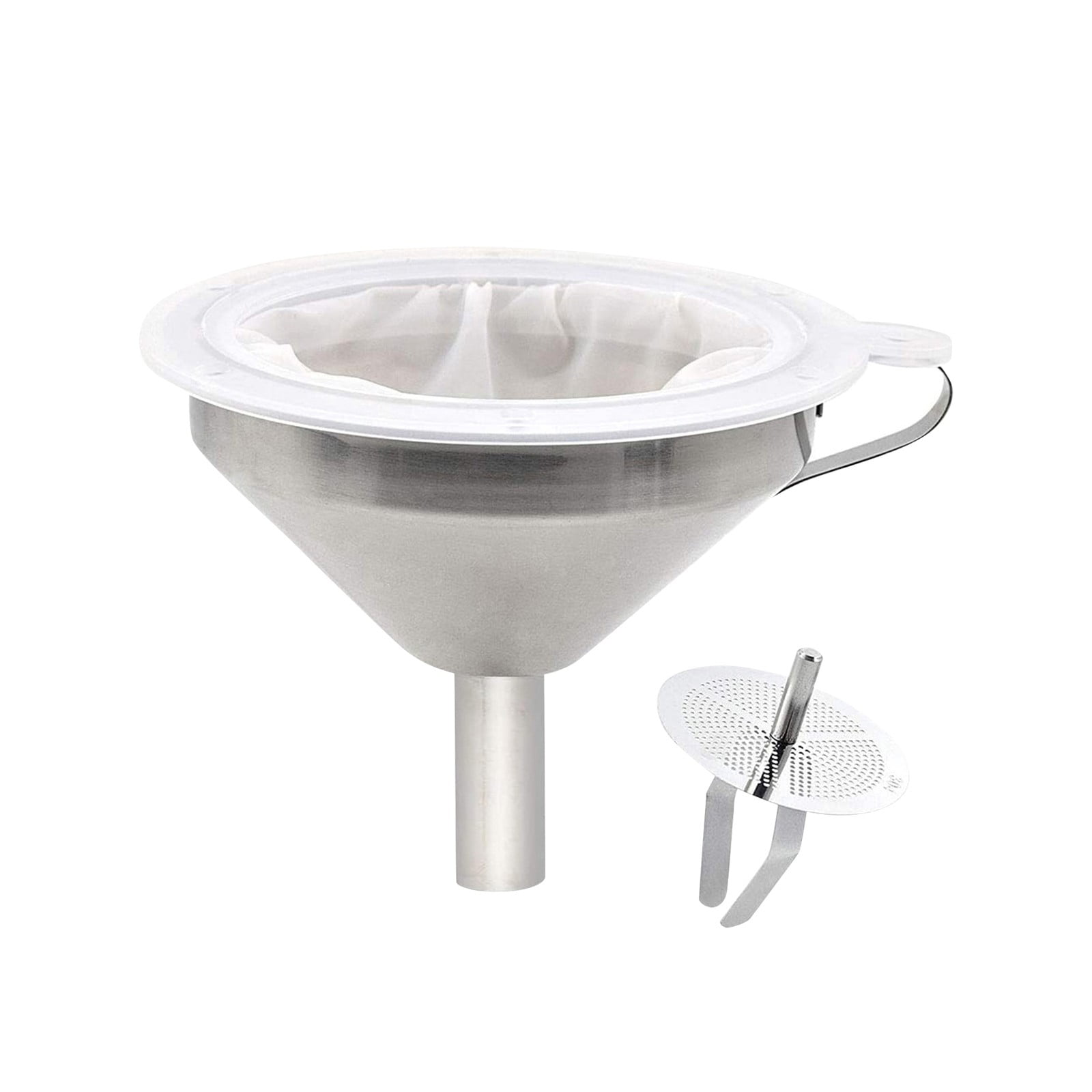 Premium Stainless Steel Funnel with Removable Strainer and Mesh Filter ...