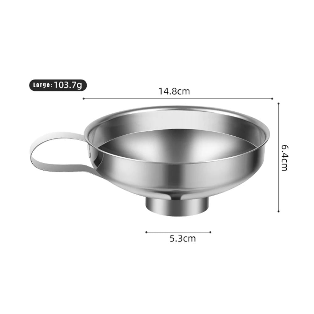 Premium Stainless Steel Kitchen Funnel Large Wide Mouth Design for ...