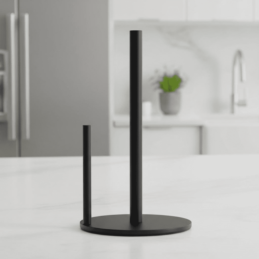 Premium Stainless Steel Kitchen Paper Towel Holder, Weighted Base ...