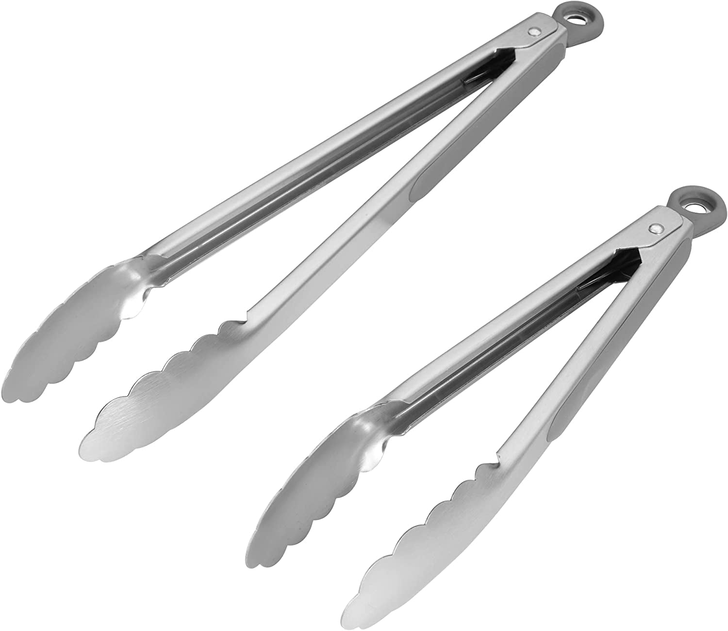 Premium Stainless Steel Kitchen Tongs, 9-Inch & 12-Inch BBQ Grilling ...