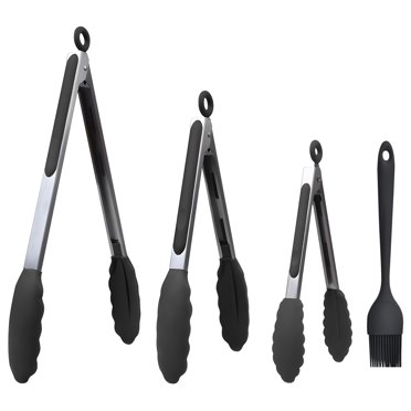10 inch Tongs Kitchen Chef Tweezers Straight Narrow Fine Point ...