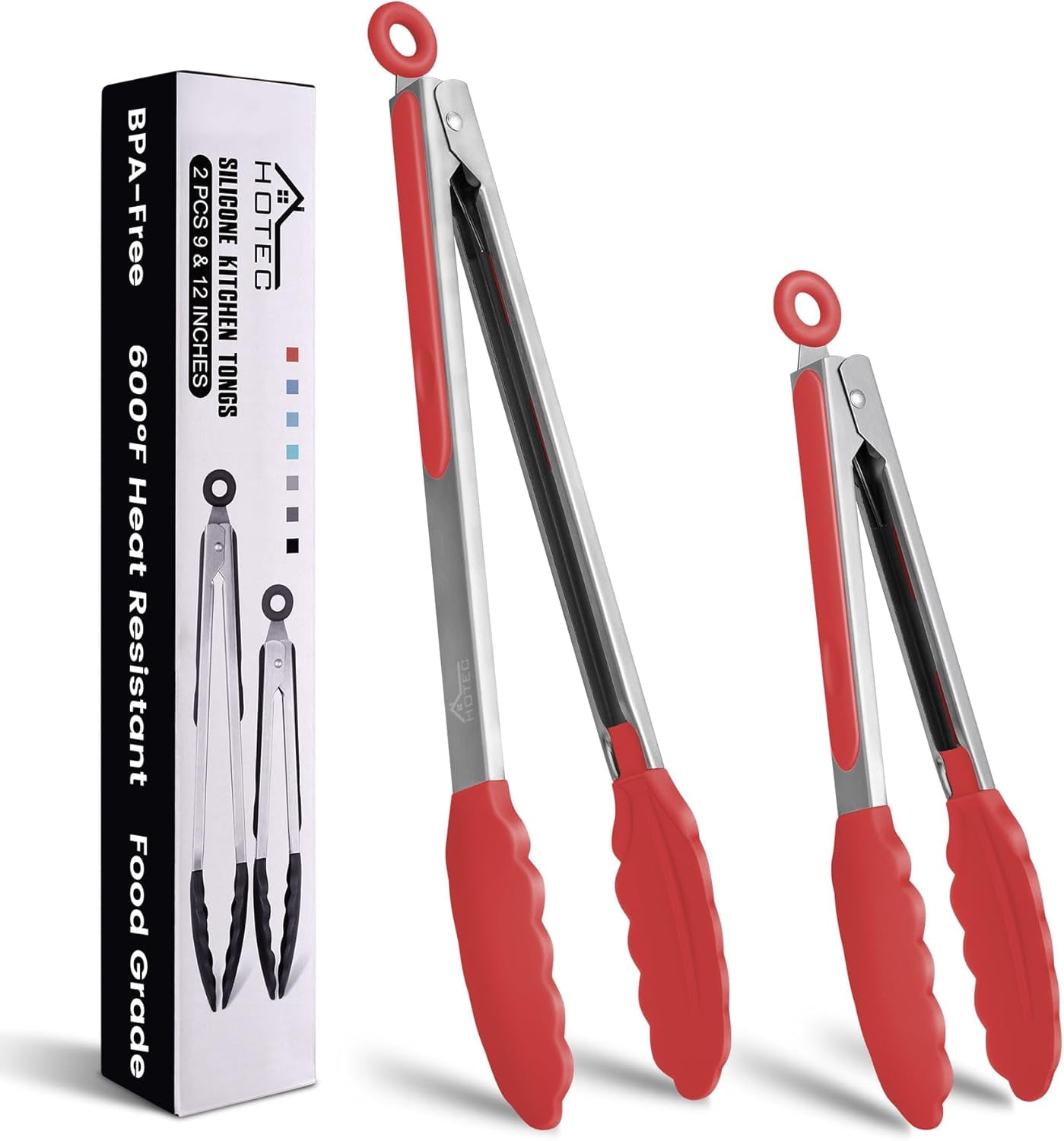 Premium Stainless Steel Locking Kitchen Tongs with Silicon Tips ...