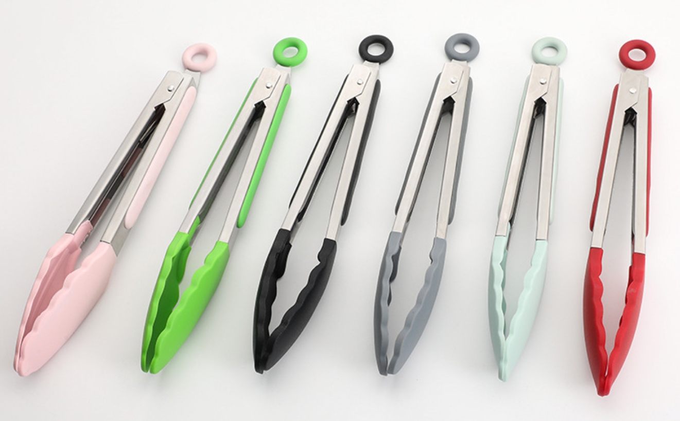 Premium Stainless Steel Locking Kitchen Tongs with Silicon Tips ...