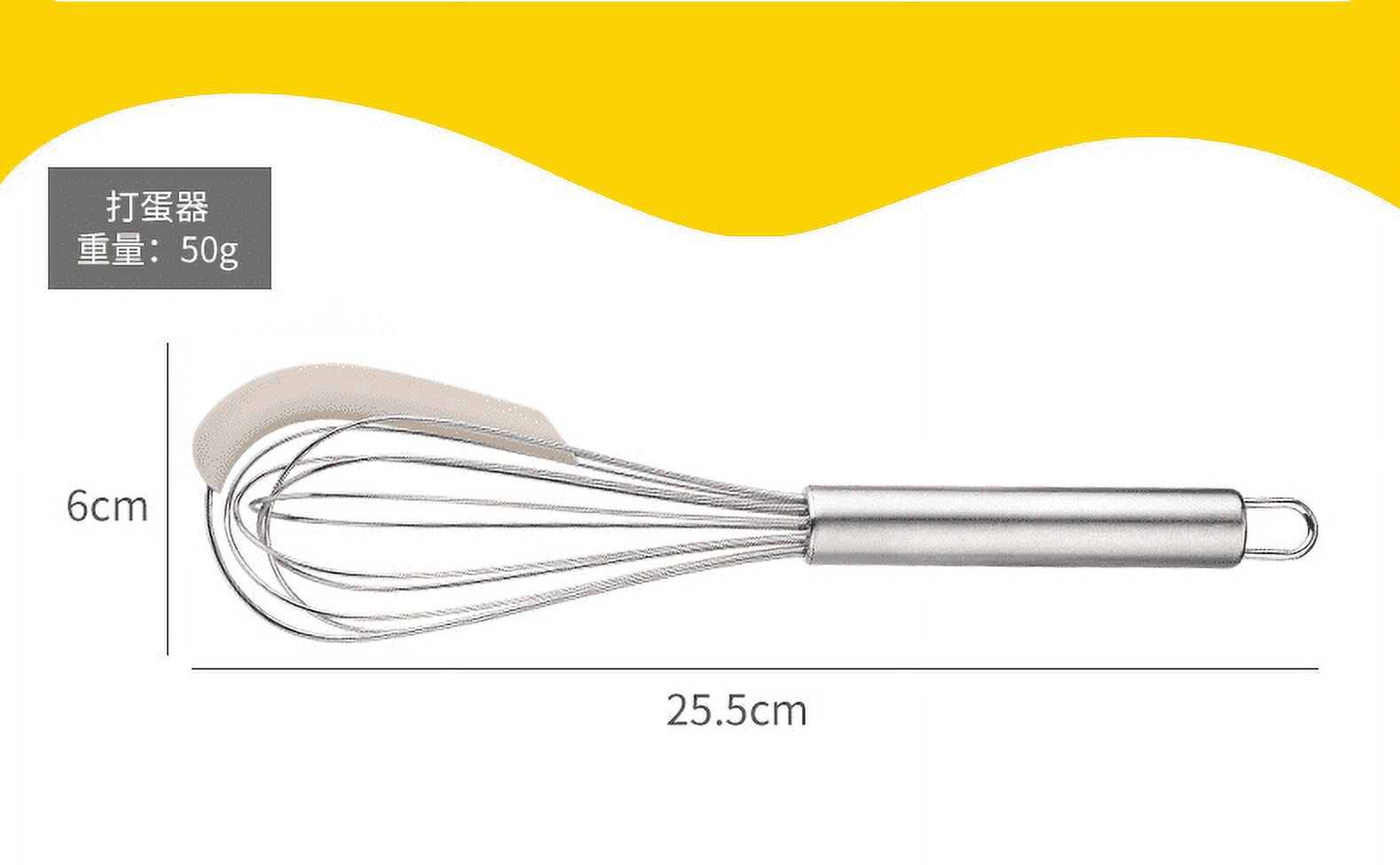 Premium Stainless Steel Manual Egg Beater with 6 Wire Whisks for ...