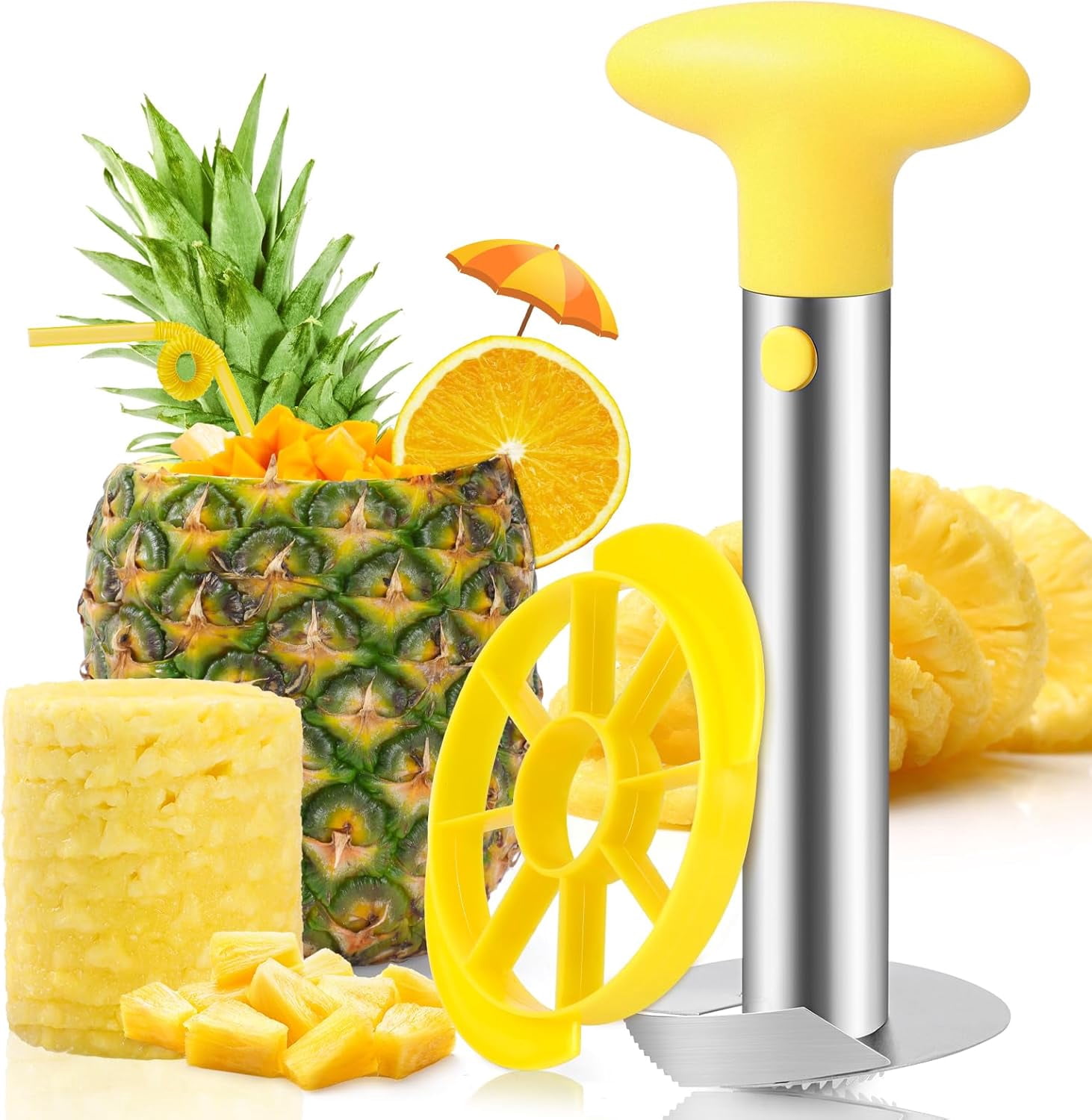 Premium Stainless Steel Pineapple Corer with Upgraded Reinforced ...