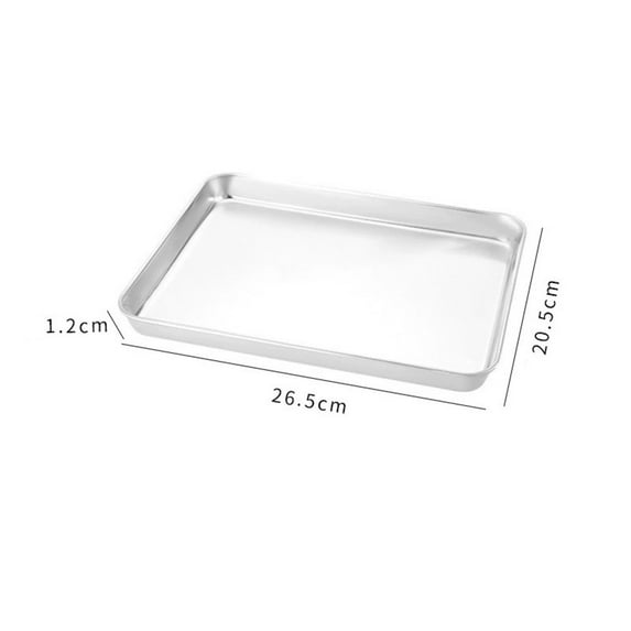 Premium Stainless Steel Rectangular Serving Tray Multipurpose Flat ...