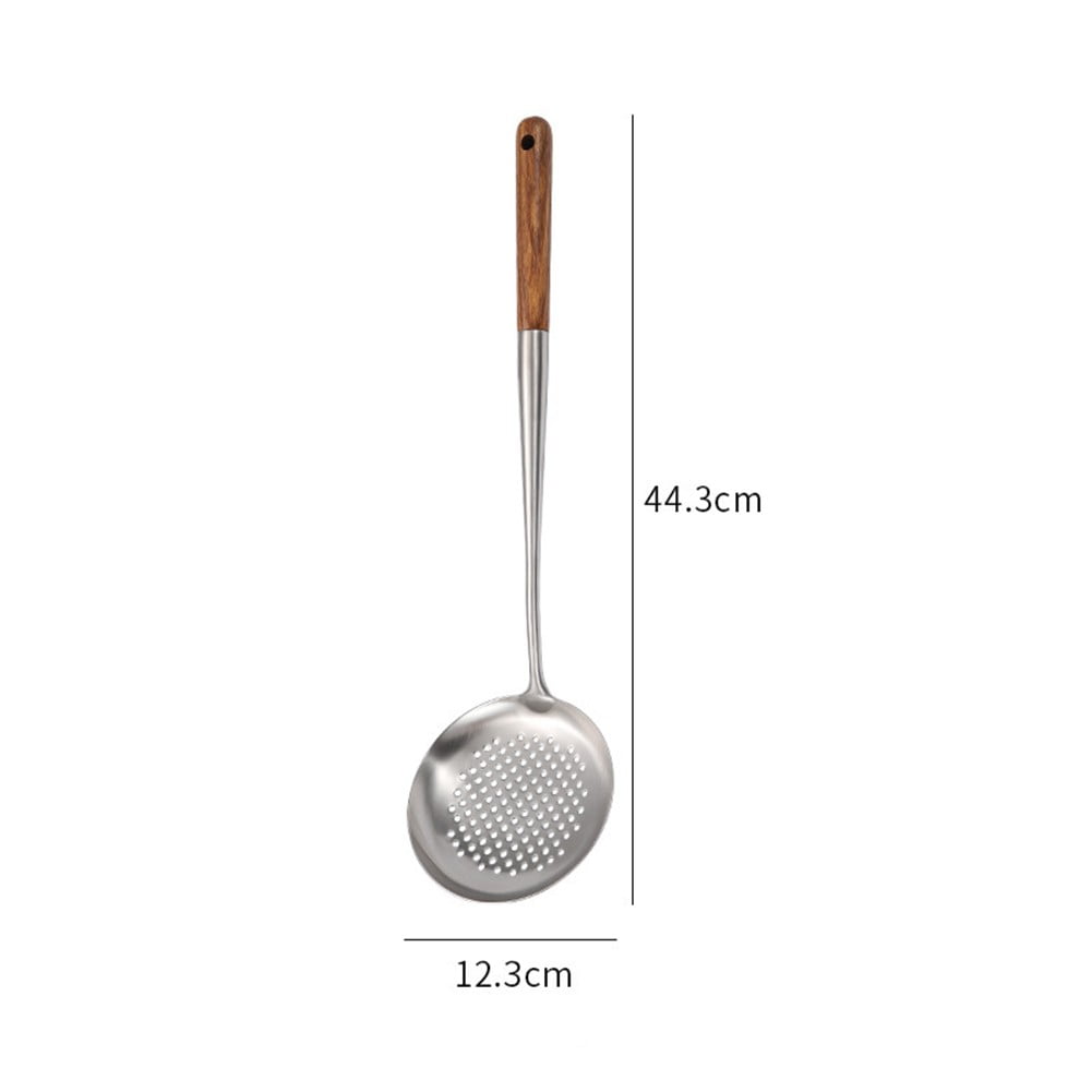 Premium Stainless Steel Spatula, Soup Spoon, Skimmer Ladle Wok Pan ...