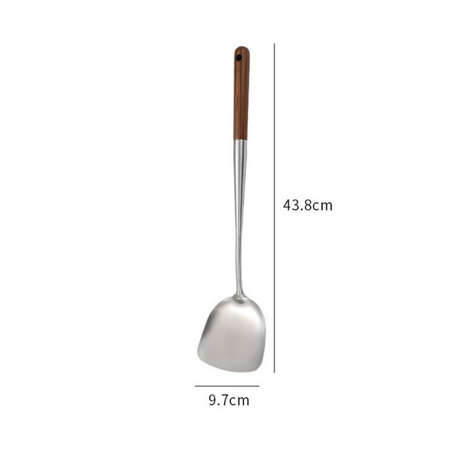 Premium Stainless Steel Spatula, Soup Spoon, Skimmer Ladle Wok Pan ...