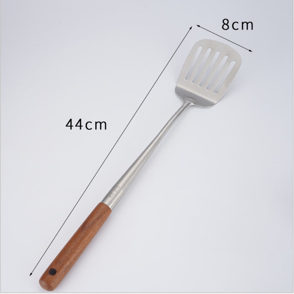 Premium Stainless Steel Spatula, Soup Spoon, Skimmer Ladle Wok Pan ...