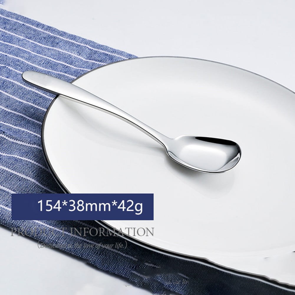 Premium Stainless Steel Square Spoons Set: Elegant Design, Mirror ...