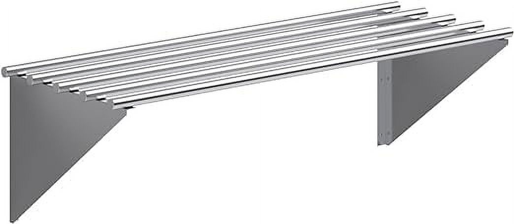 Premium Stainless Steel Tubular Wall Shelf – 60" L x 18" D | NSF ...