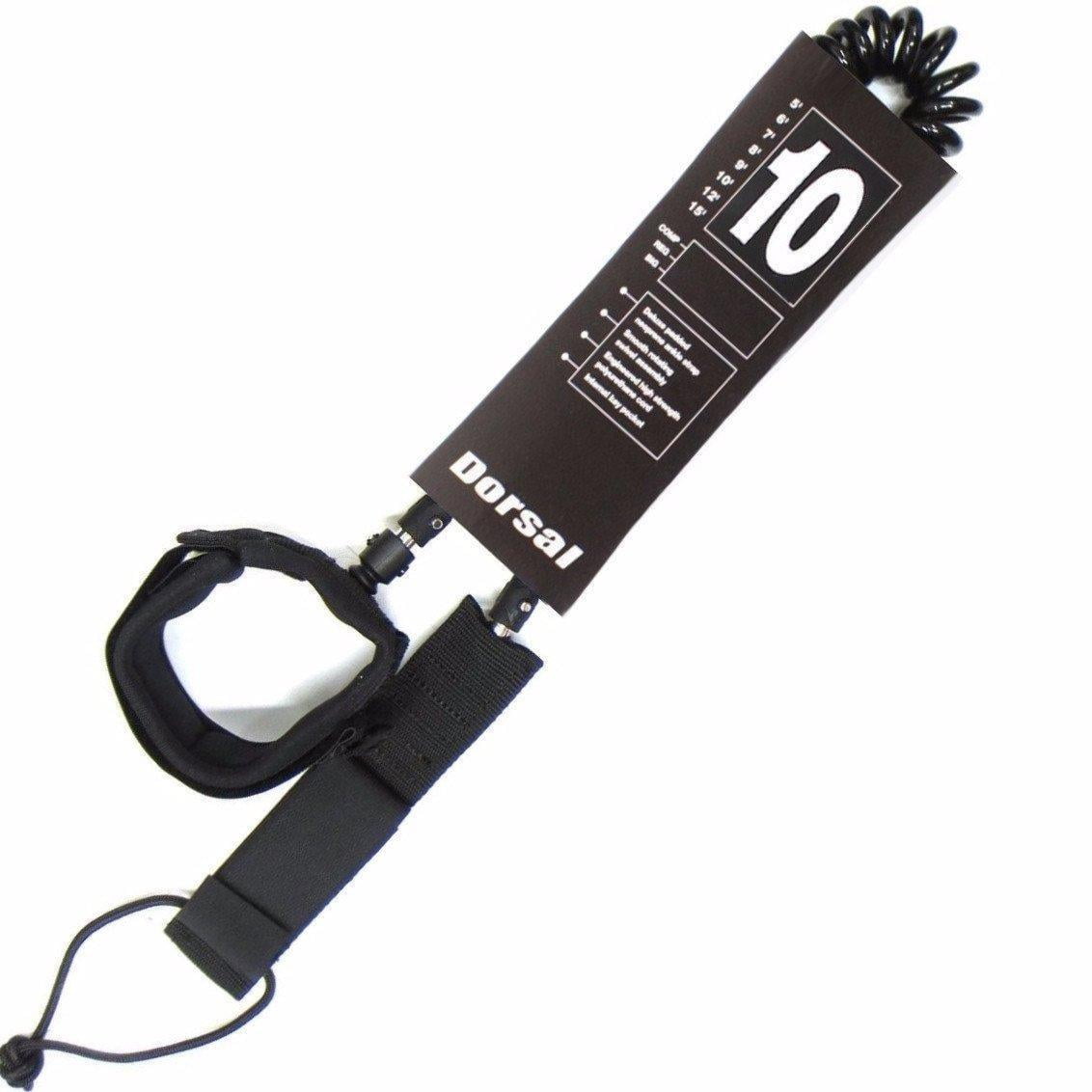 Premium Stand Up Paddle board Surf Leash 10' COILED - Double Stainless ...