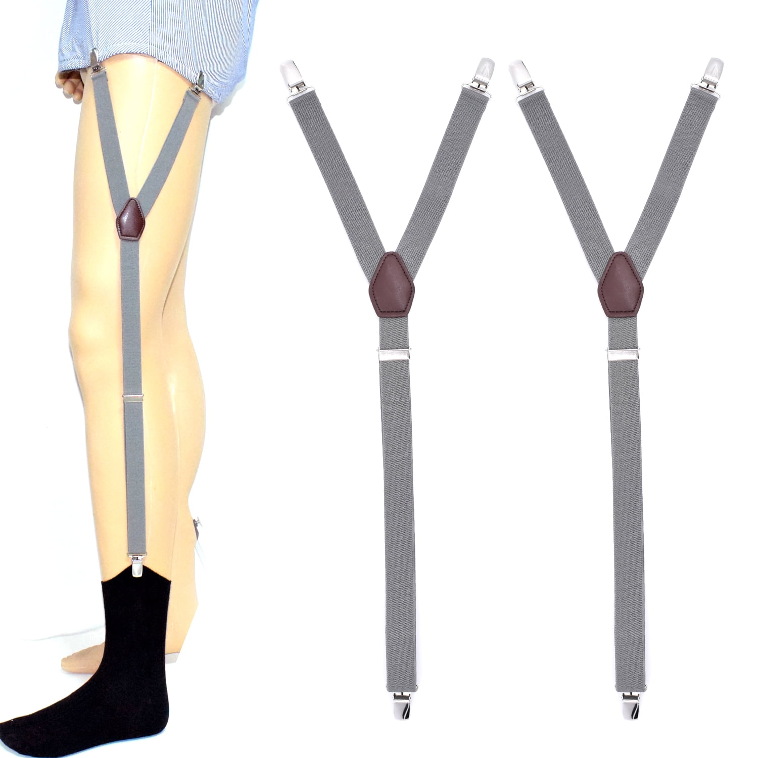 Premium Stay Tucked Shirttail Garters Y-Style Shirt Stays For Men with ...