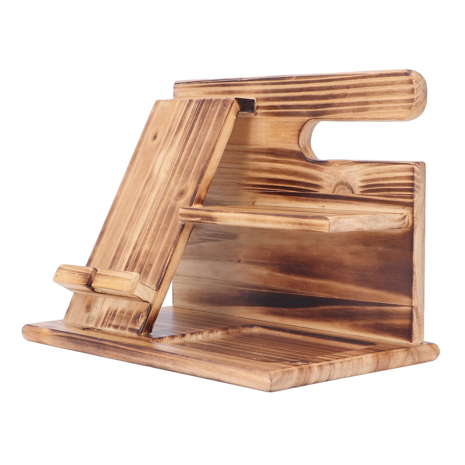 Rewera Phone Docking Station Premium Wood Simple Vintage Style Surface ...