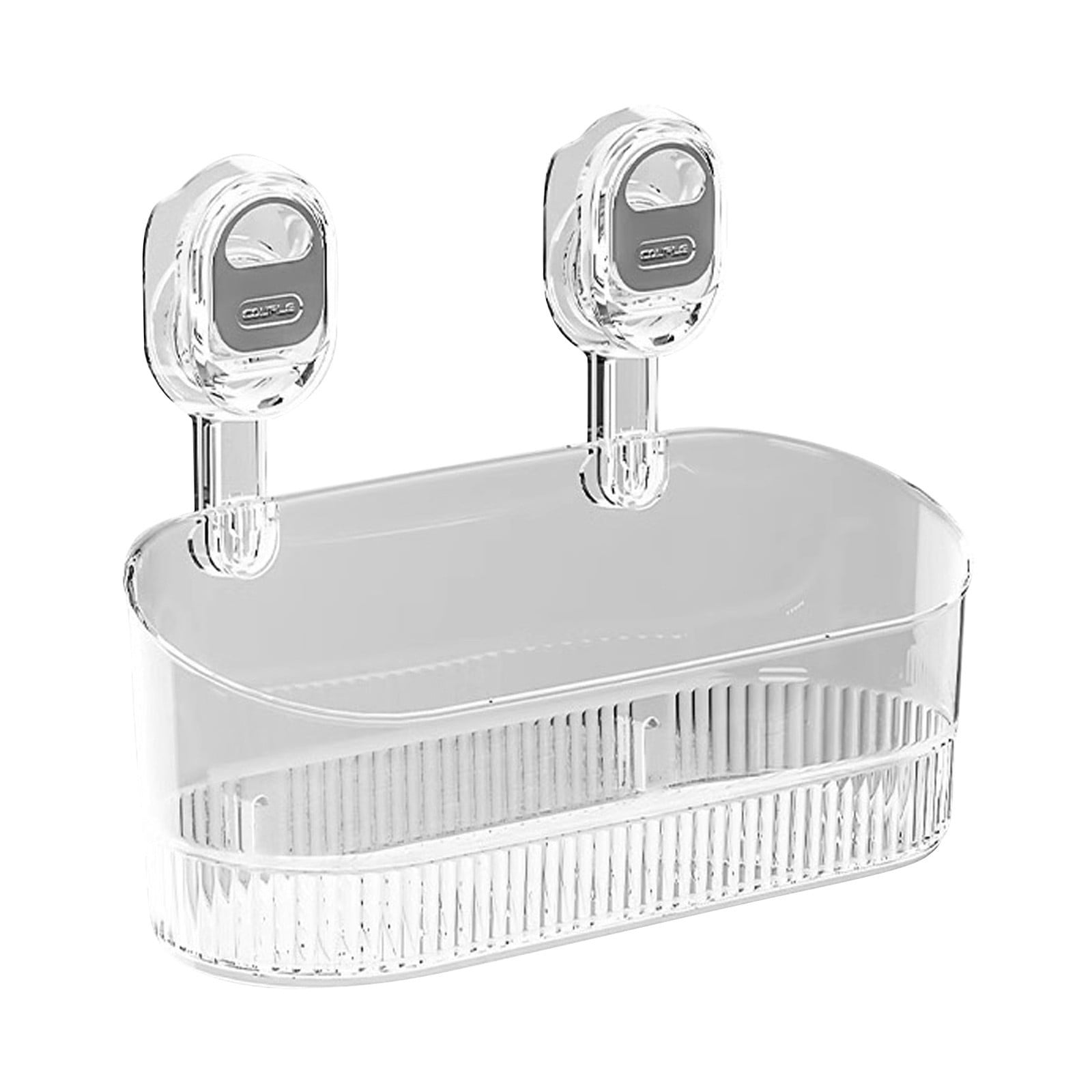 Premium Suction Cup Shower Caddy Organizer Clear, No-Drill Bathroom ...