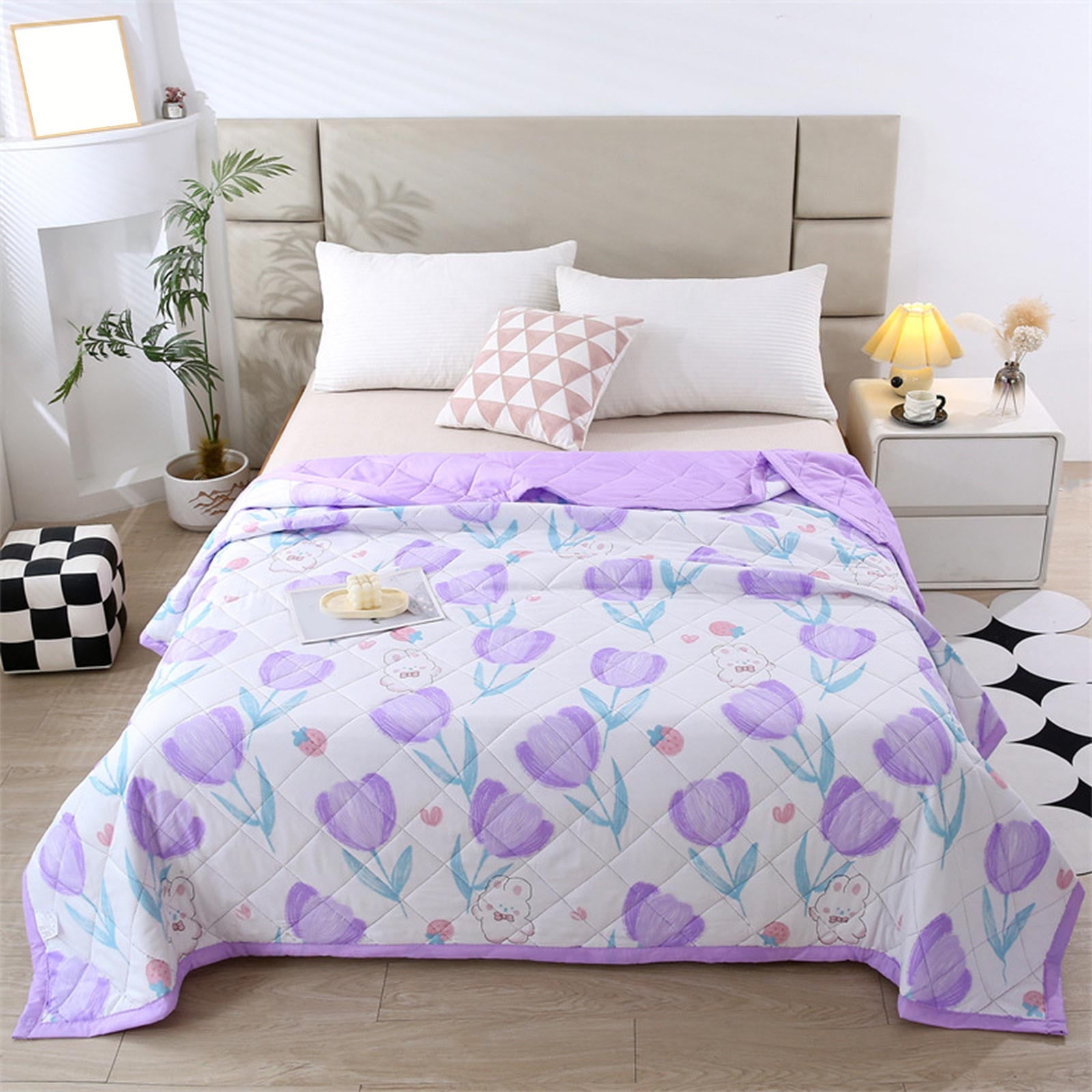 Premium Summer Cooling Quilt - Lightweight Breathable Bedding, Anti ...