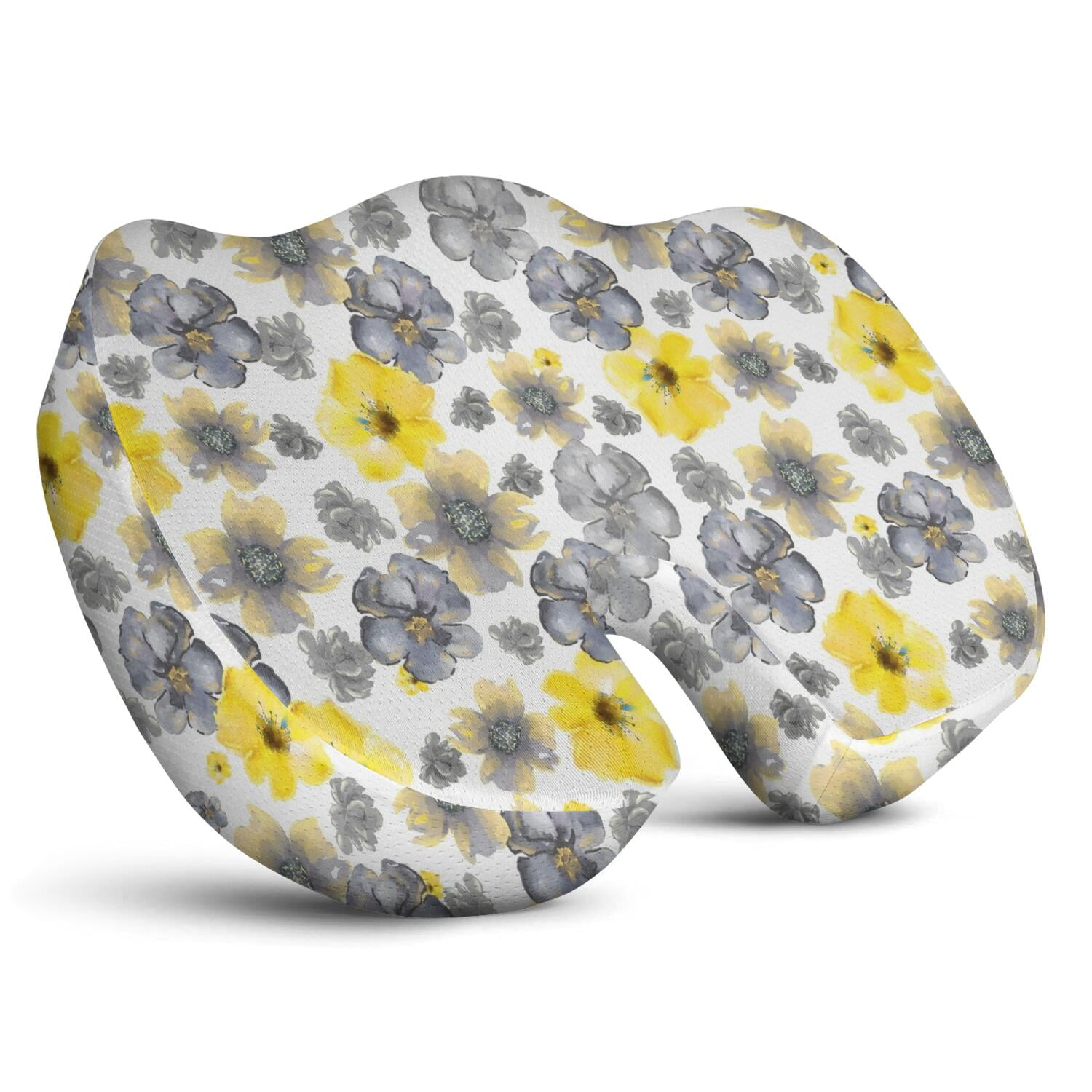 Premium Sunflower Pattern Memory Foam Seat Cushion Ergonomic Chair Pad ...