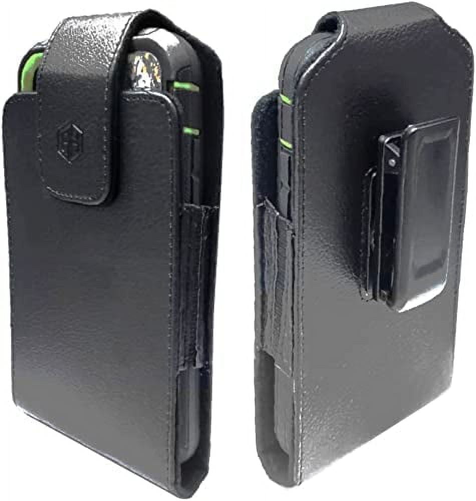 Premium Swivel Leather Cell Phone Carrier Holster for Men Android Pouch ...