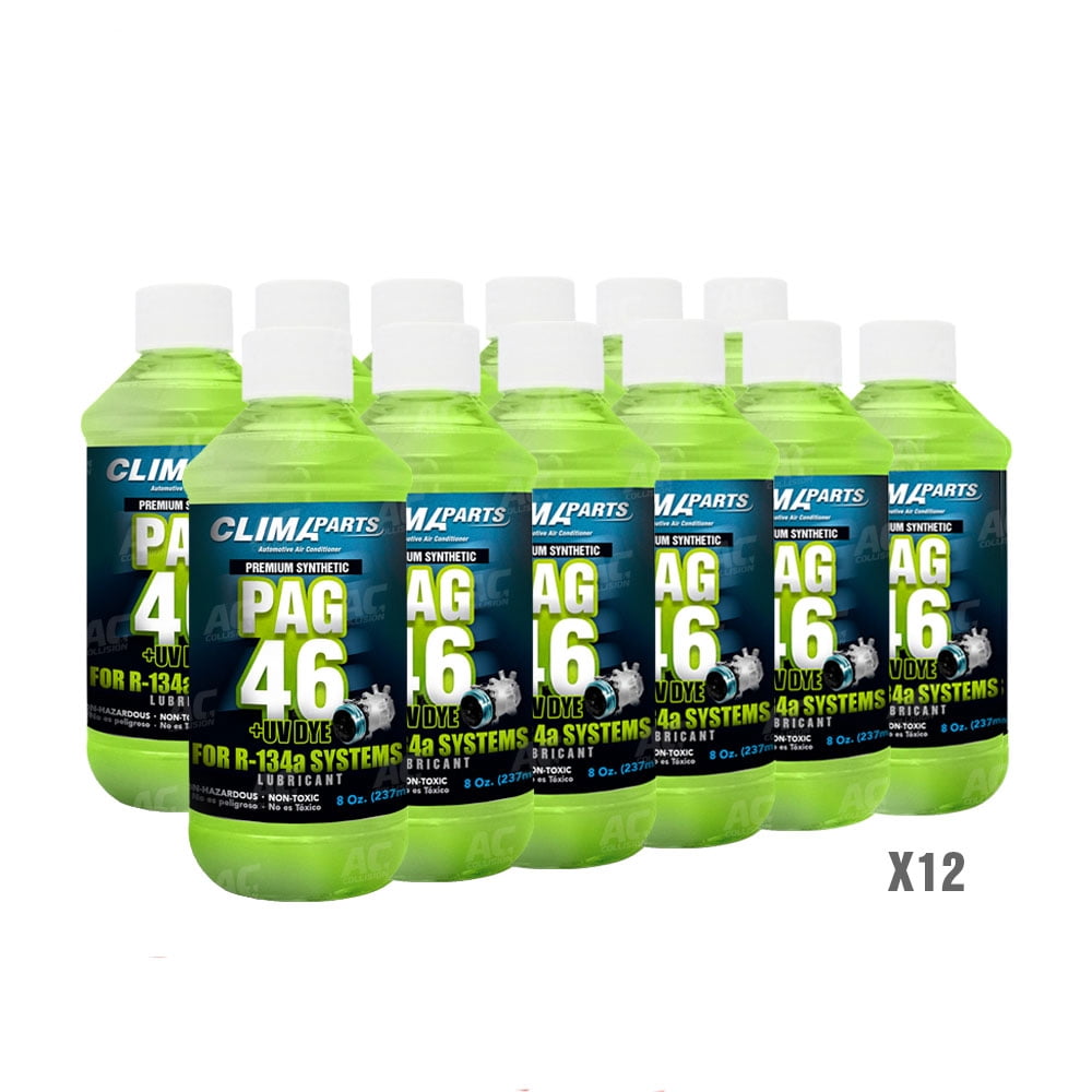 Premium Synthetic A/C Refrigerant Oil PAG46-8UV Vis 8oz. R134a, Pack of ...