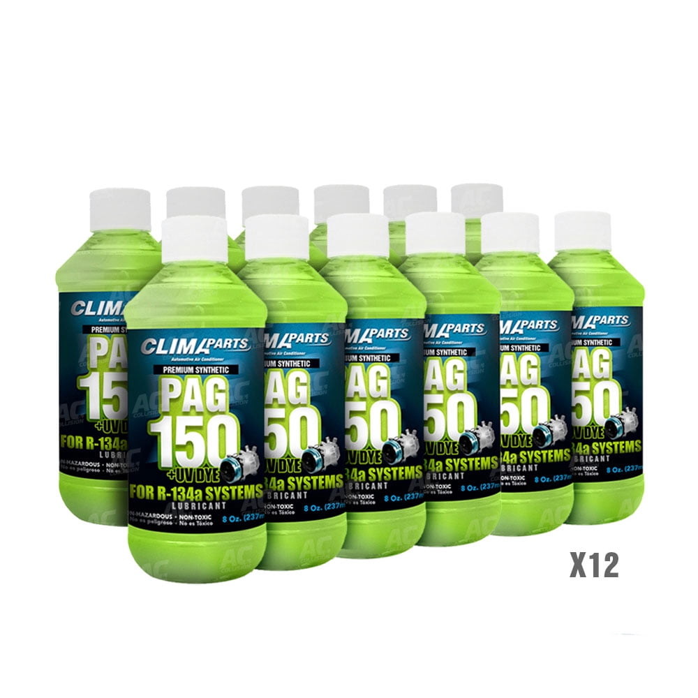 Premium Synthetic AC Refrigerant Oil PAG 150UV Vis 8oz for R134a ...