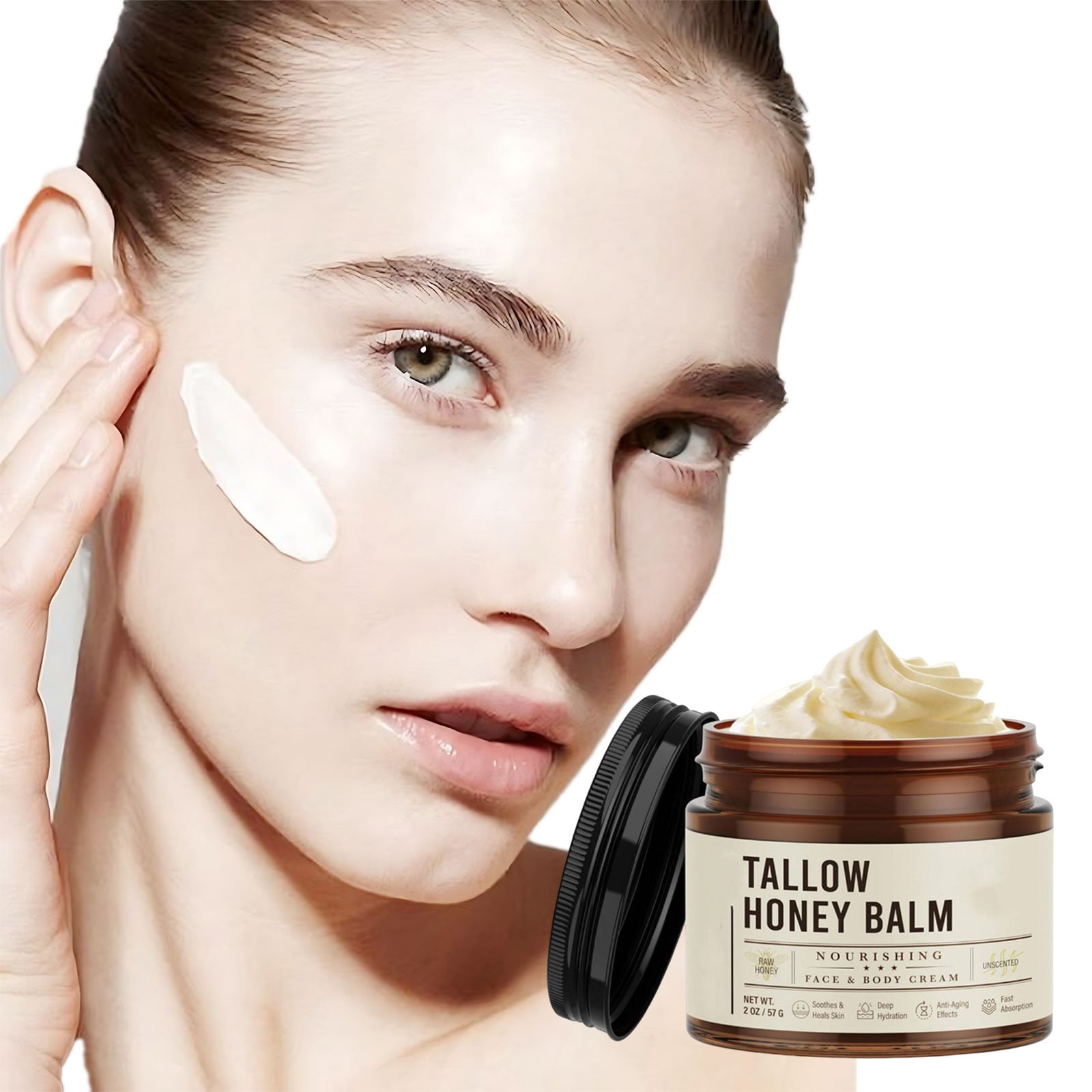 Premium Tallow Moisturizing Cream,2oz Deep Nourishment for Body and ...