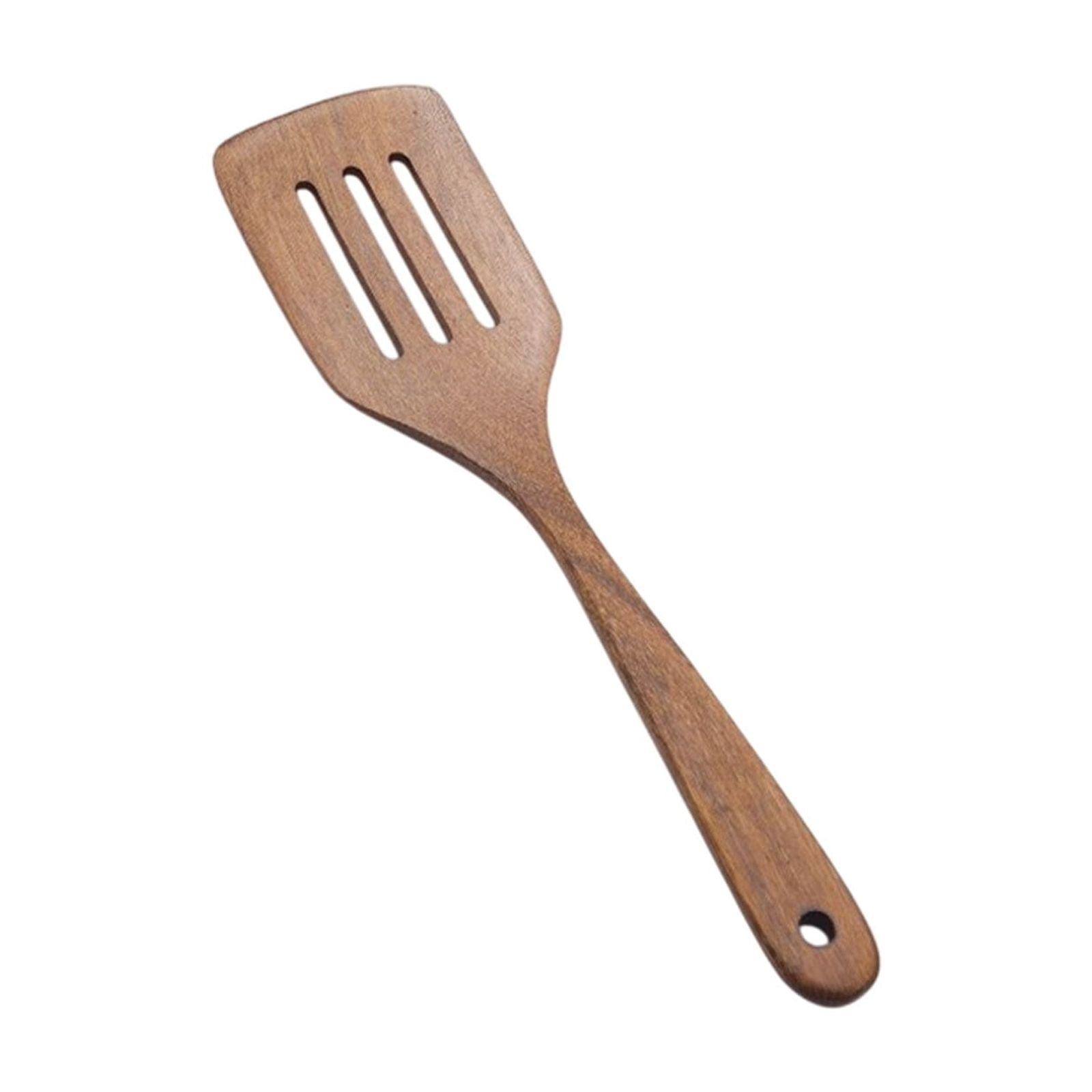 Premium Teak Wood Kitchen Spatula - Ergonomic Non-Stick Cooking Utensil ...