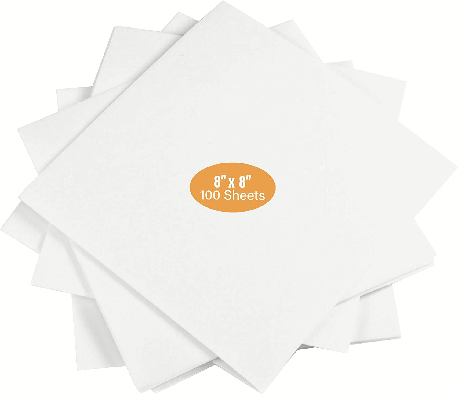 Premium Tear Away Embroidery Stabilizers 8x8 inch - 100 Precut Soft ...