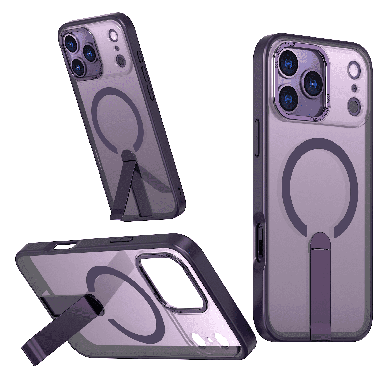Premium Thin Magnetic Phone Case for iPhone 17 Pro w/Sturdy Kickstand ...