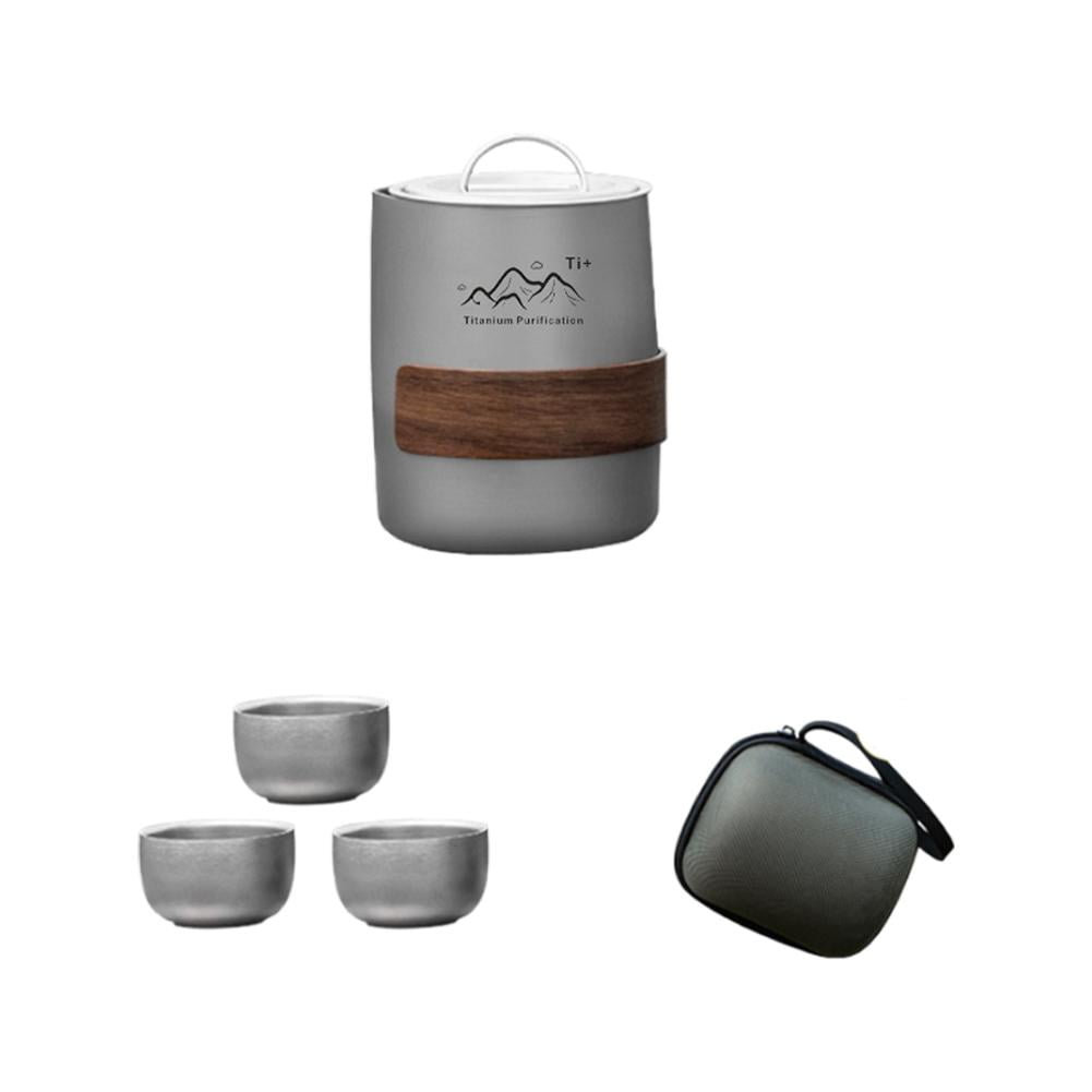 Premium Titanium Tea Set, Perfect for Camping and Hiking - Lightweight ...