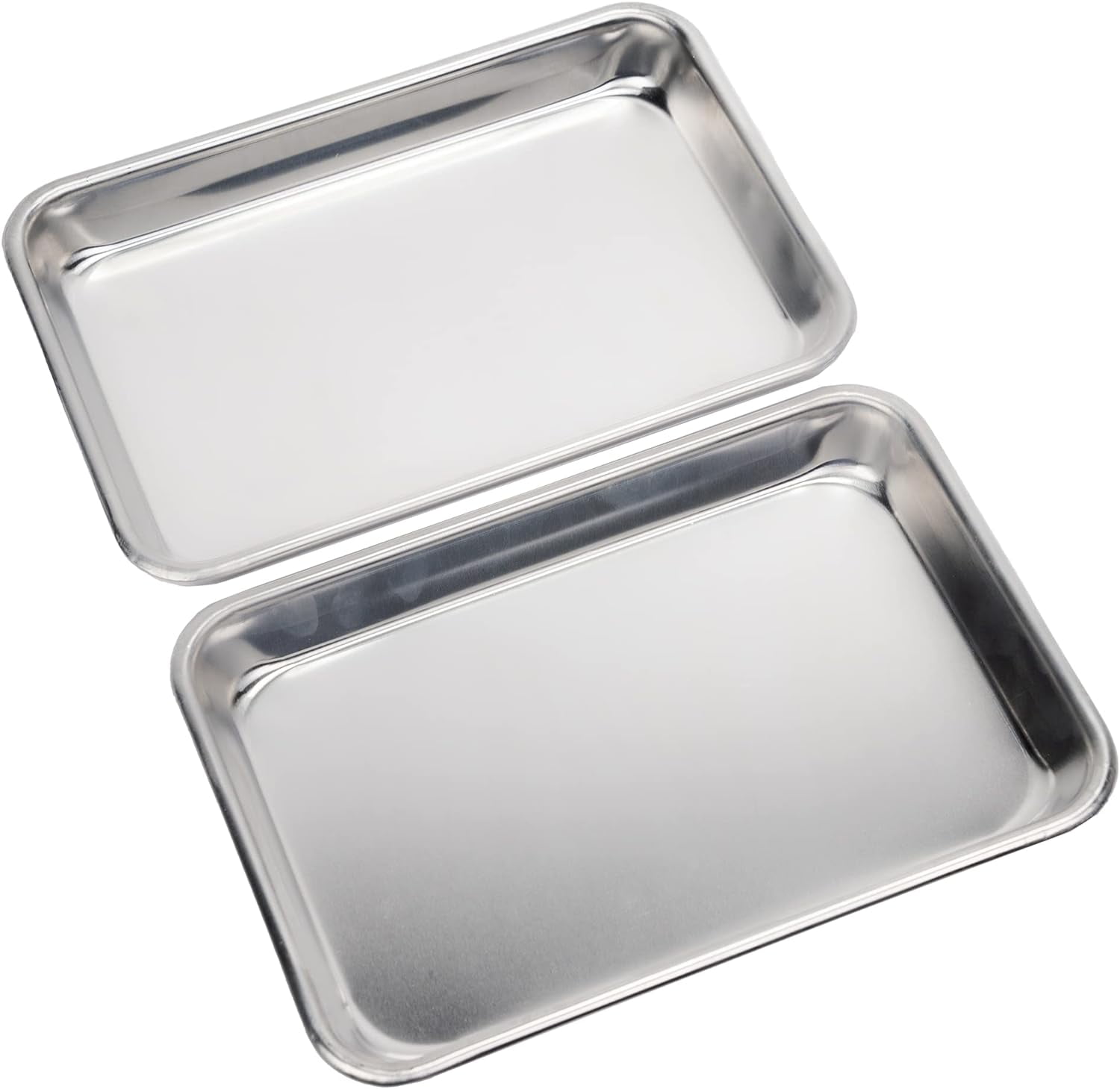 Premium Toaster Oven Pan Nonstick Set of 2, 1/8 Sheet Pan for Baking ...