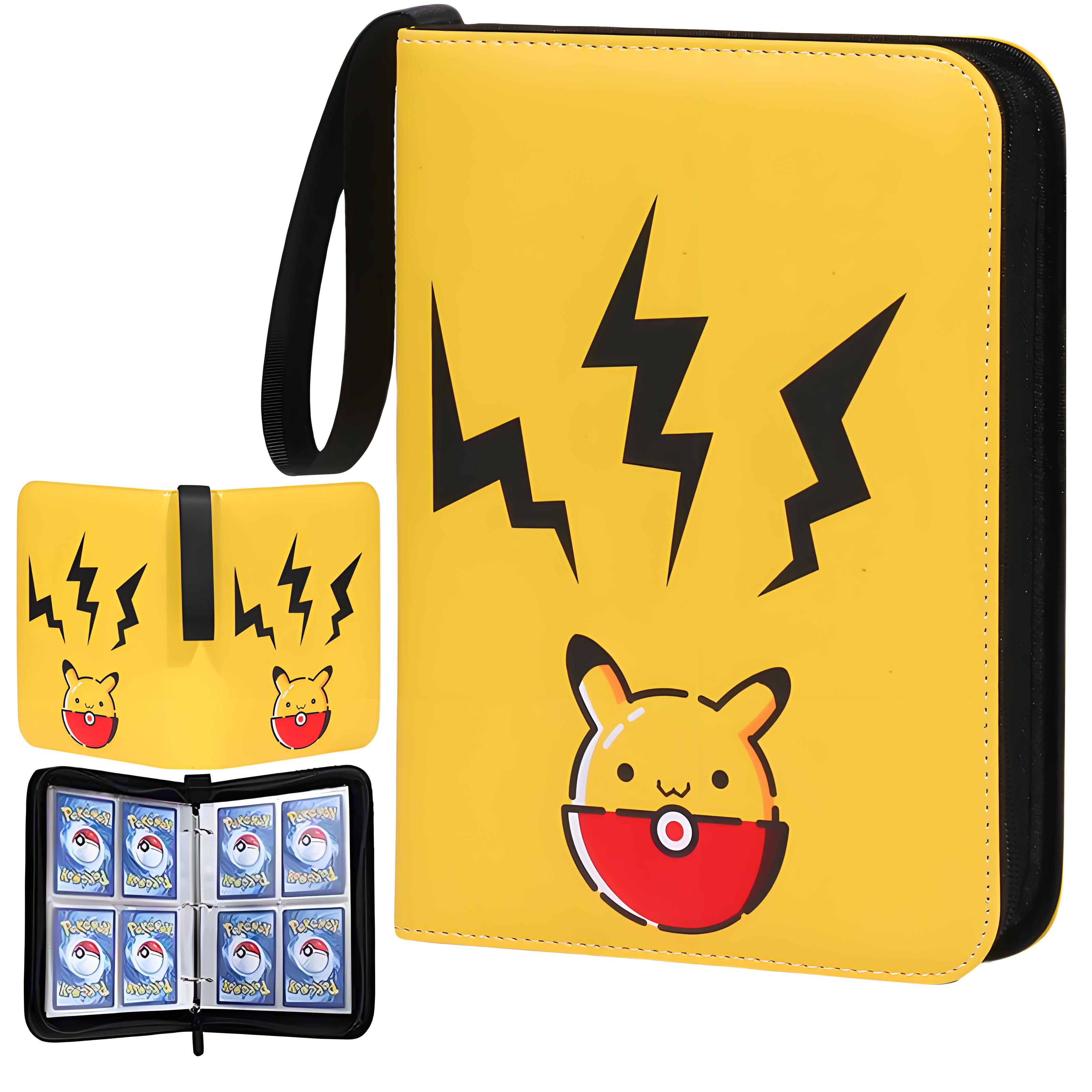 Premium Trading Card Binder Deluxe 4-Pocket Storage Album with 400 ...