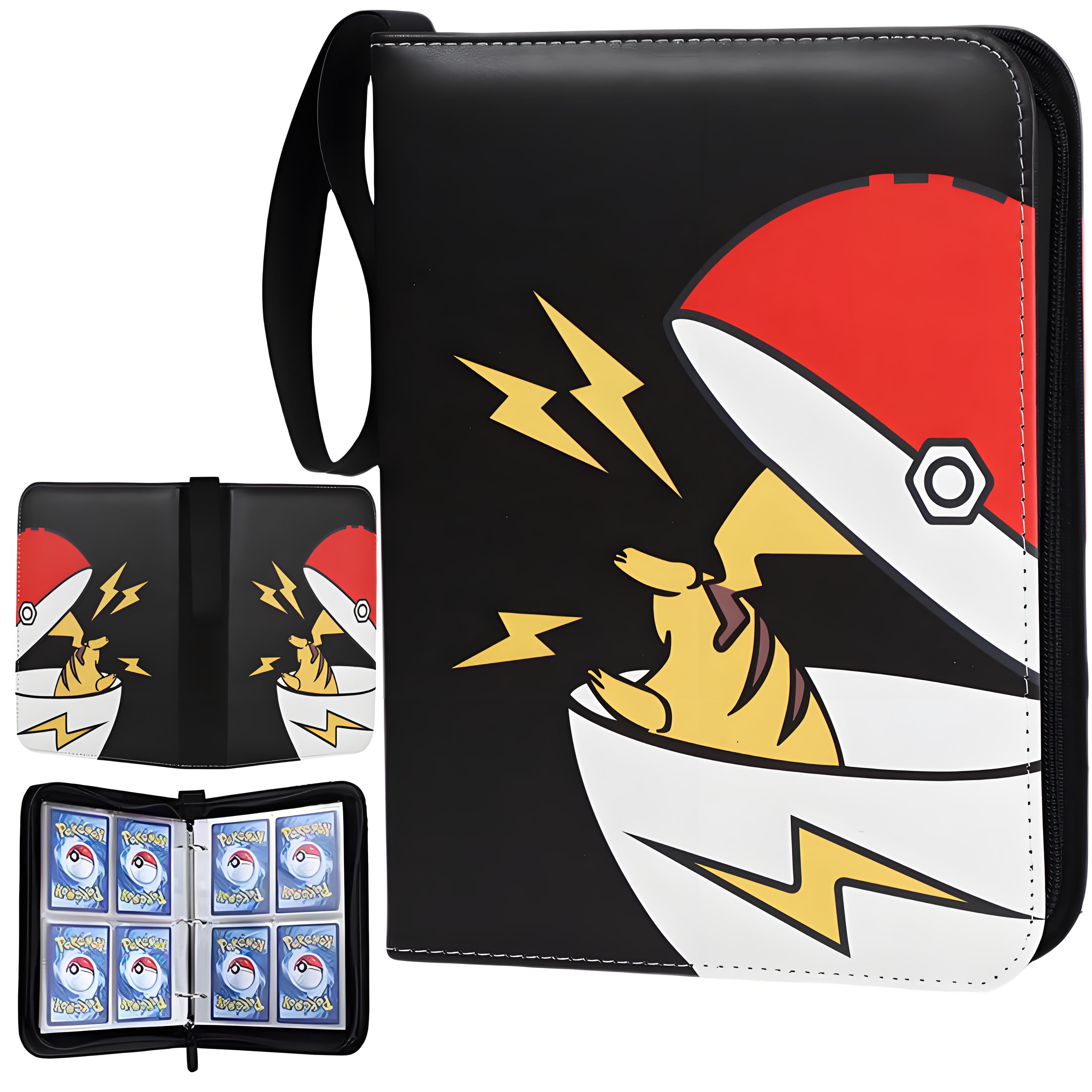 Premium Trading Card Binder Deluxe 4-Pocket Storage Album with 400 ...