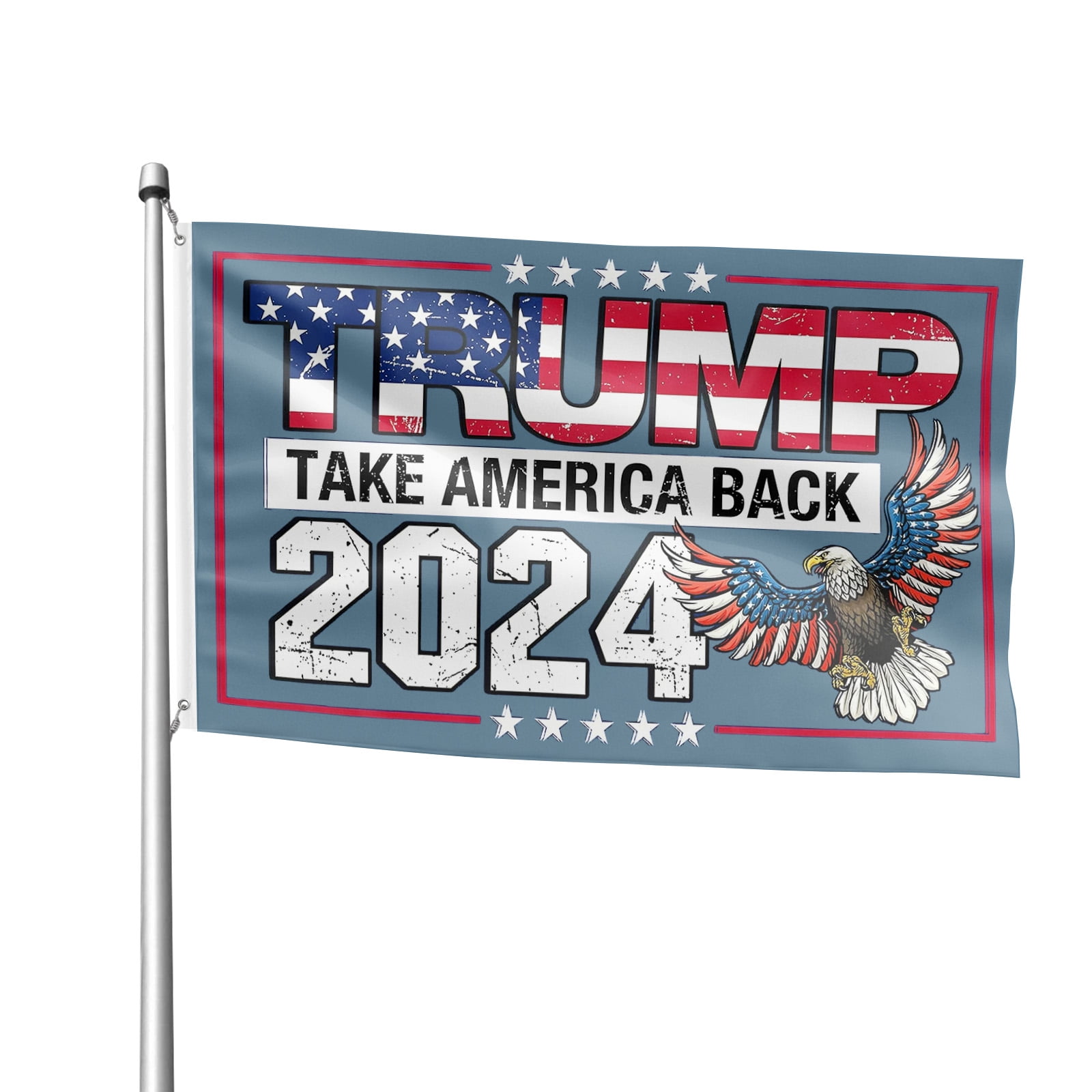 Premium Trump 2024 Flag – Vibrant "I'LL BE BACK" Outdoor Polyester Flag ...