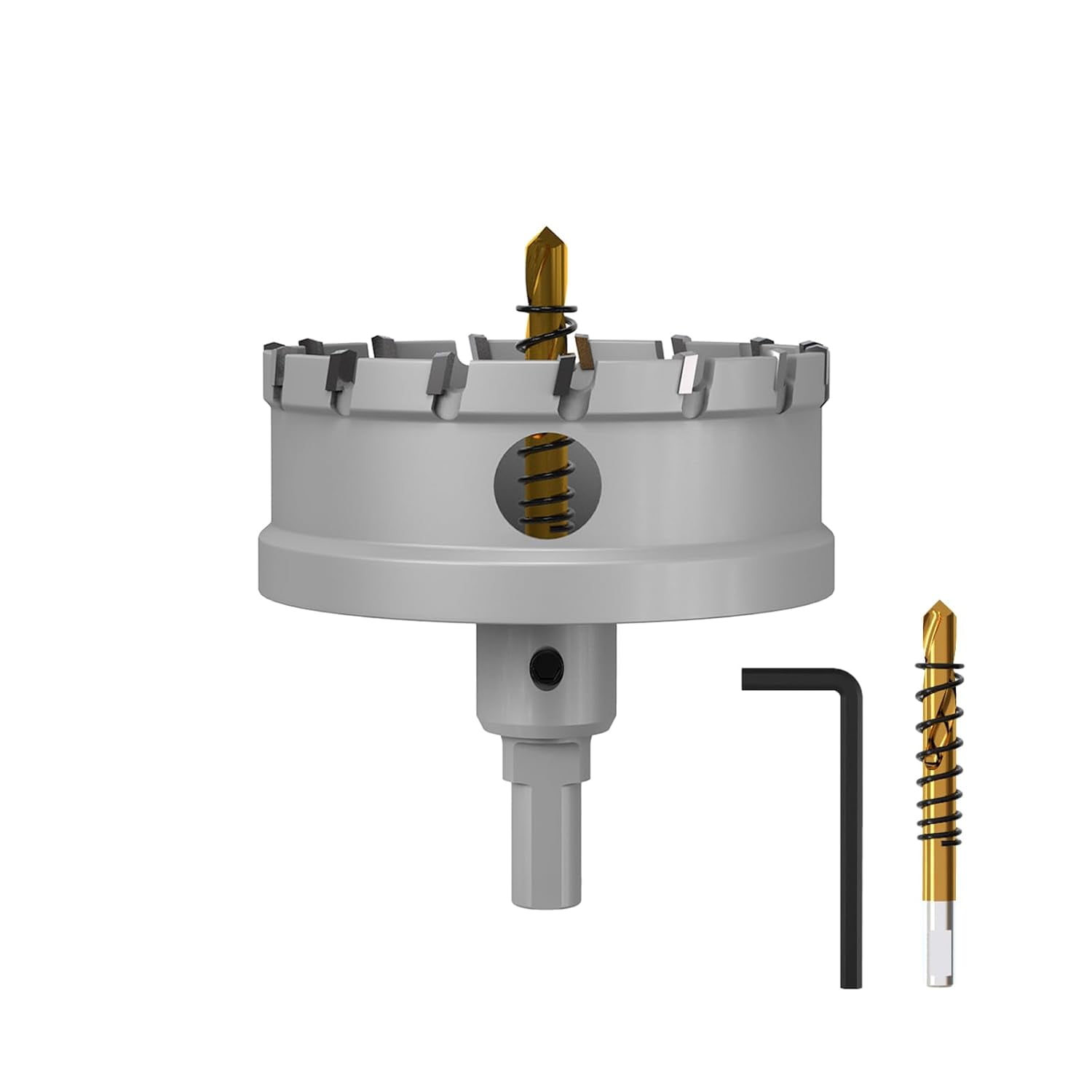 Premium Tungsten Carbide Tipped Hole Saw Drill Bit Set with 2 Titanium-Plated Pilot Bits - Heavy ...