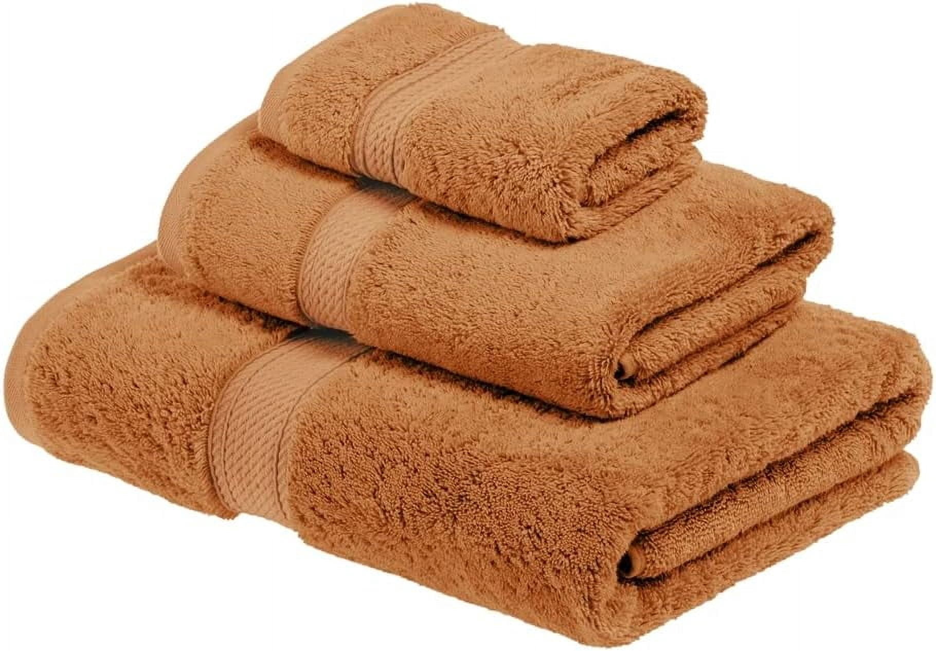 Premium Turkish Cotton 6-Piece Towel Set - Herringbone Weave Bath, Hand ...